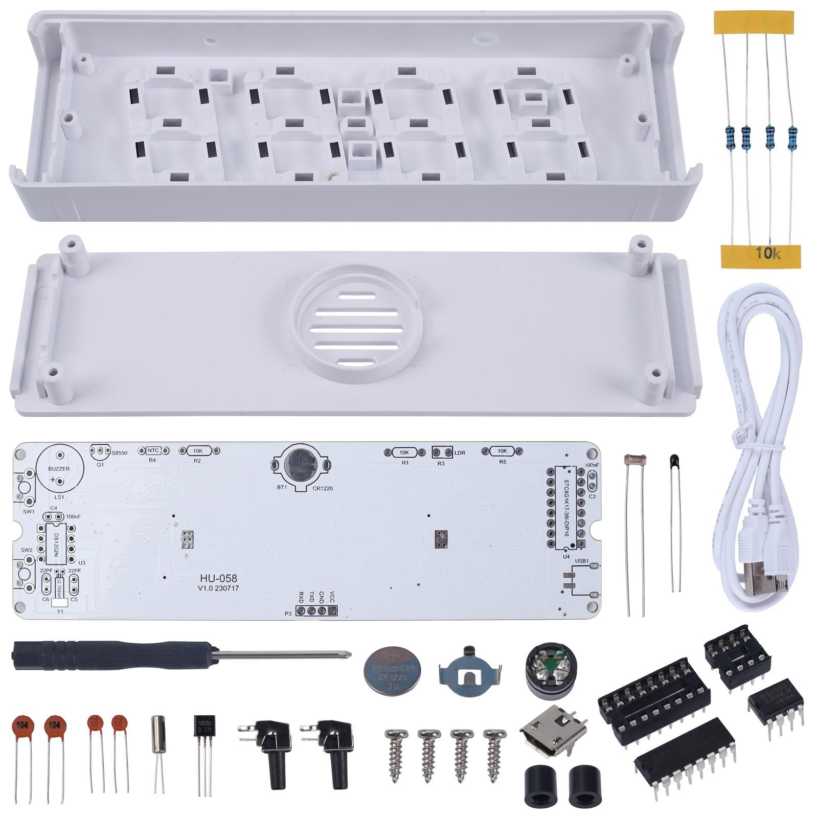Colorful LED Electronic Clock Kit Soldering Project : 20 Steps ...