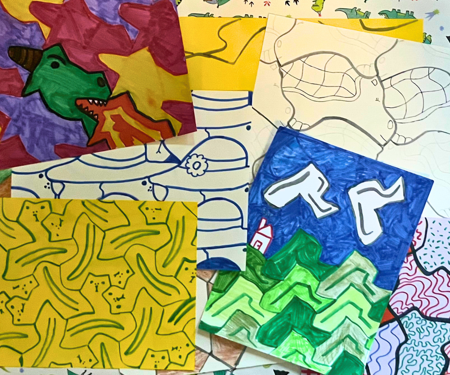 Notecard Tessellation Pattern Art : 11 Steps (with Pictures ...