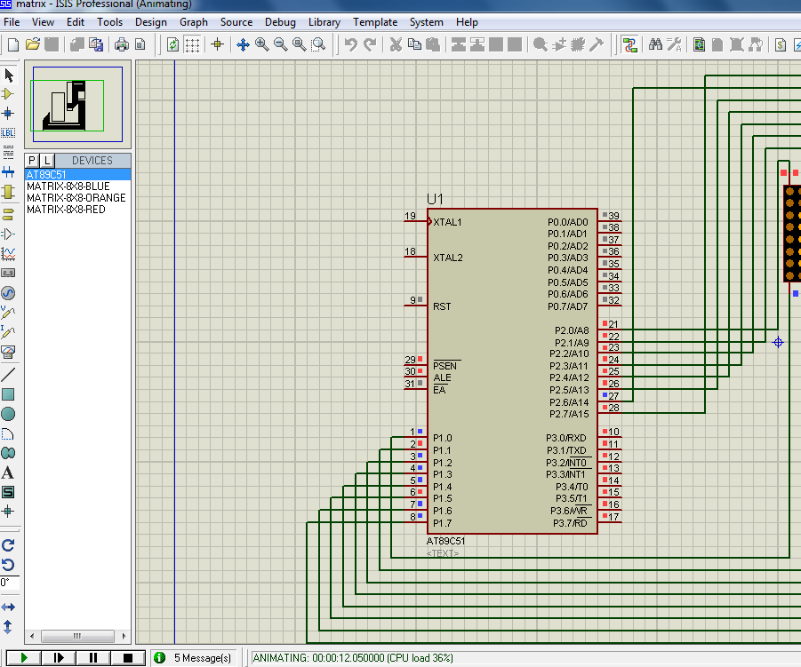 Dot Matrix Led Display Interfacing With 8051 Microcontroller 5 Steps Instructables 8895