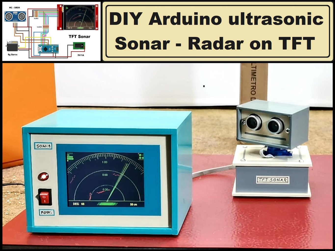 DIY Arduino Ultrasonic Sonar - Radar on TFT Display : 4 Steps ... DIY Arduino Ultrasonic Sonar - Radar on TFT Display : 4 Steps ...