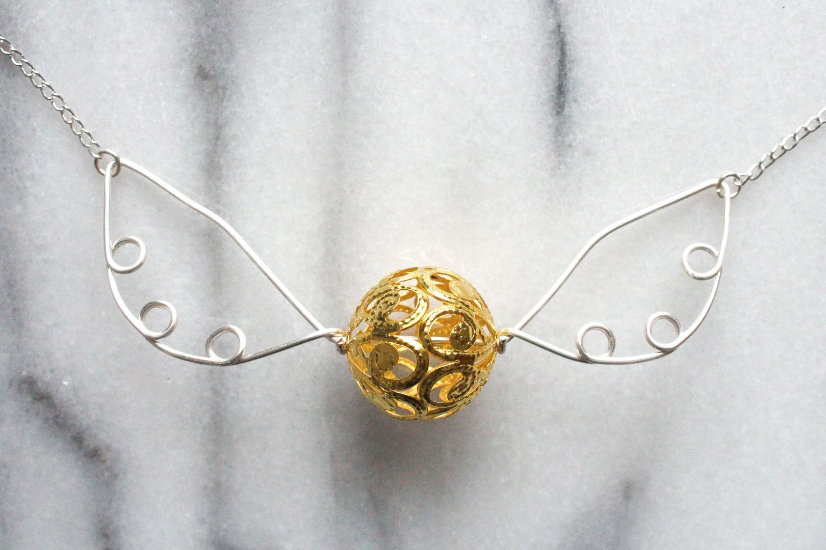 Make a Golden Snitch Necklace! : 9 Steps (with Pictures) - Instructables