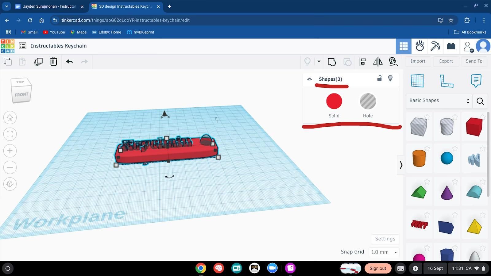 How to Make a 3D Printed Keychain Using Tinkercad! : 21 Steps (with ...