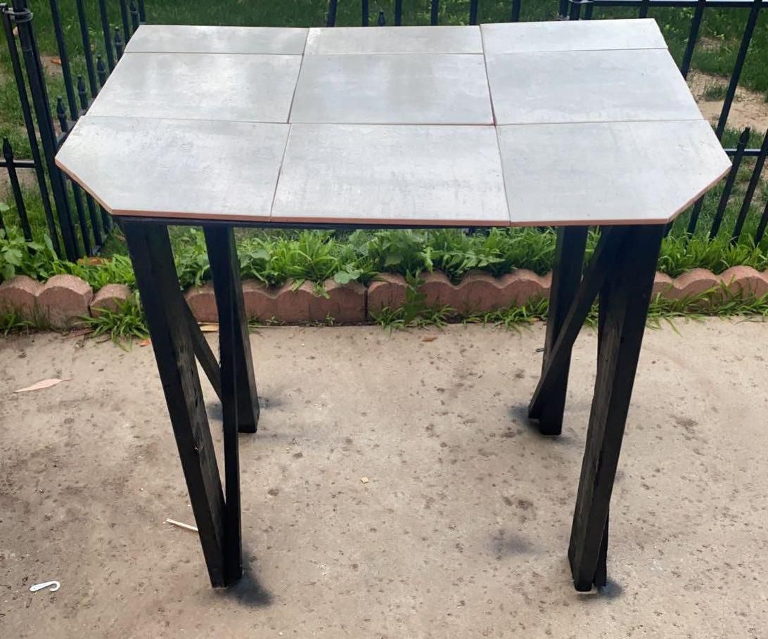 From Scrap Wood and Tiles to New Desk : 6 Steps - Instructables