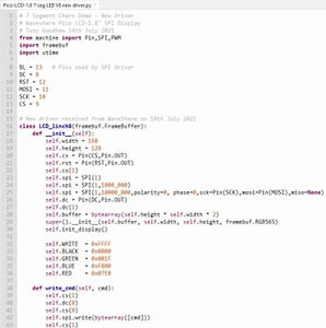 Simulated 7-Segment Numbers With Pico and Waveshare Display : 7 Steps - Instructables
