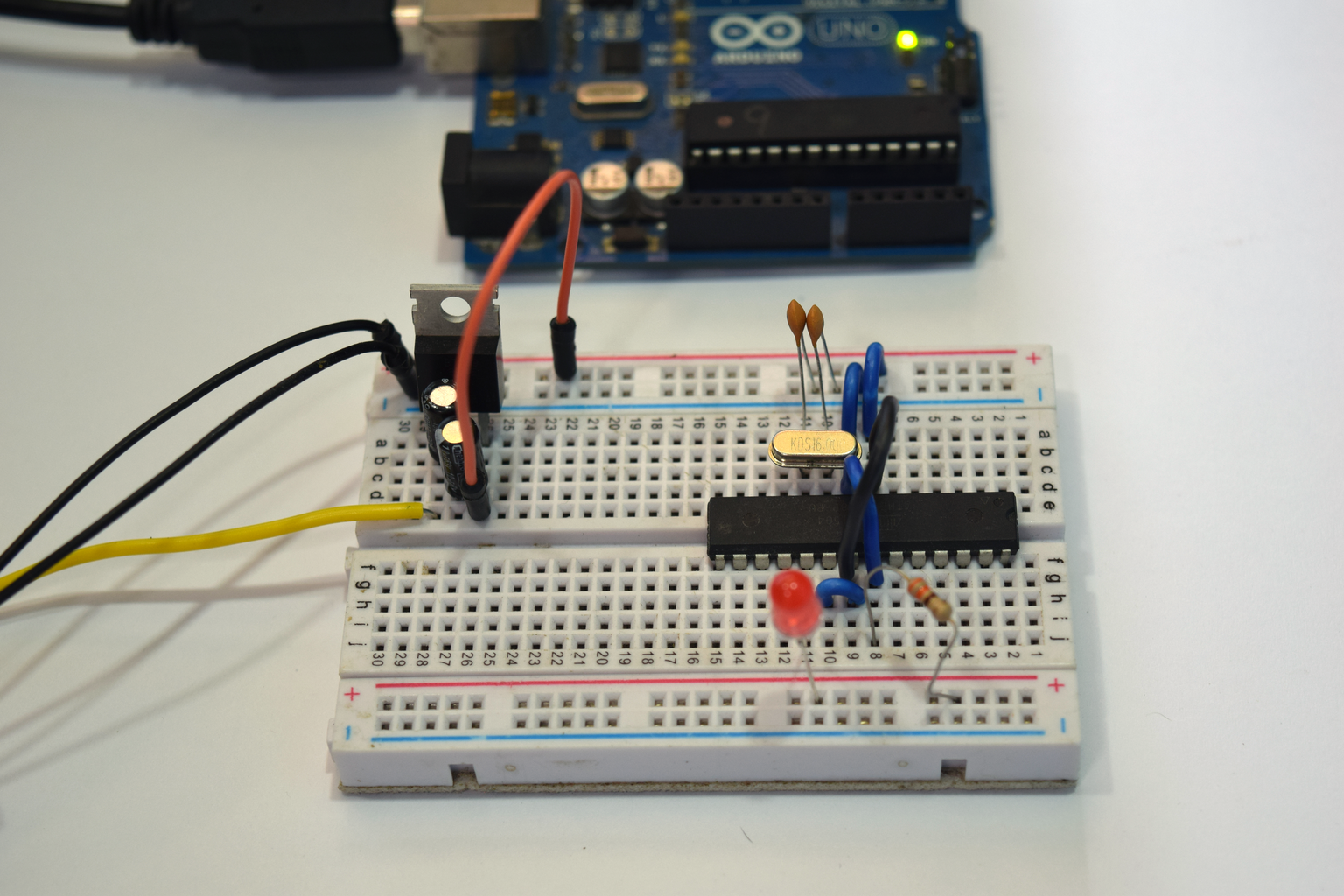 How To Build An Arduino Uno On A Breadboard 6 Steps With Pictures