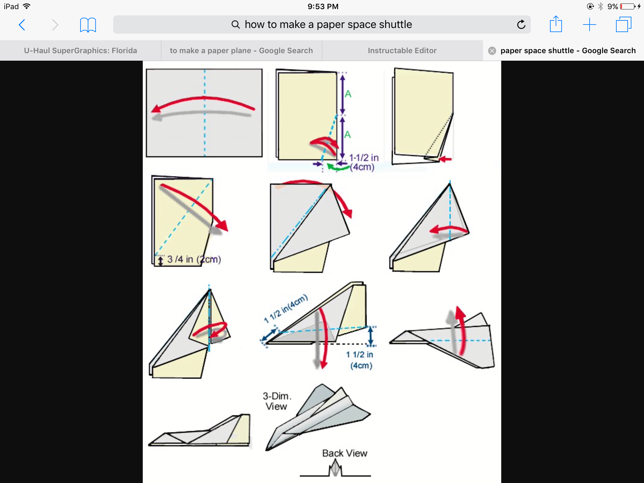How to Make Your Own Space Shuttle Paper Airplane : 10 Steps ...