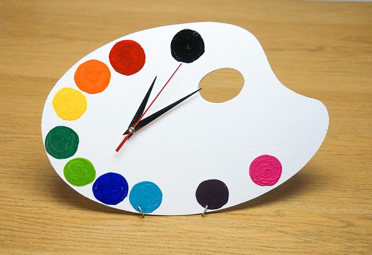 DIY Paint Palette Clock | Simple & Fun Art Themed Project : 8 Steps ...