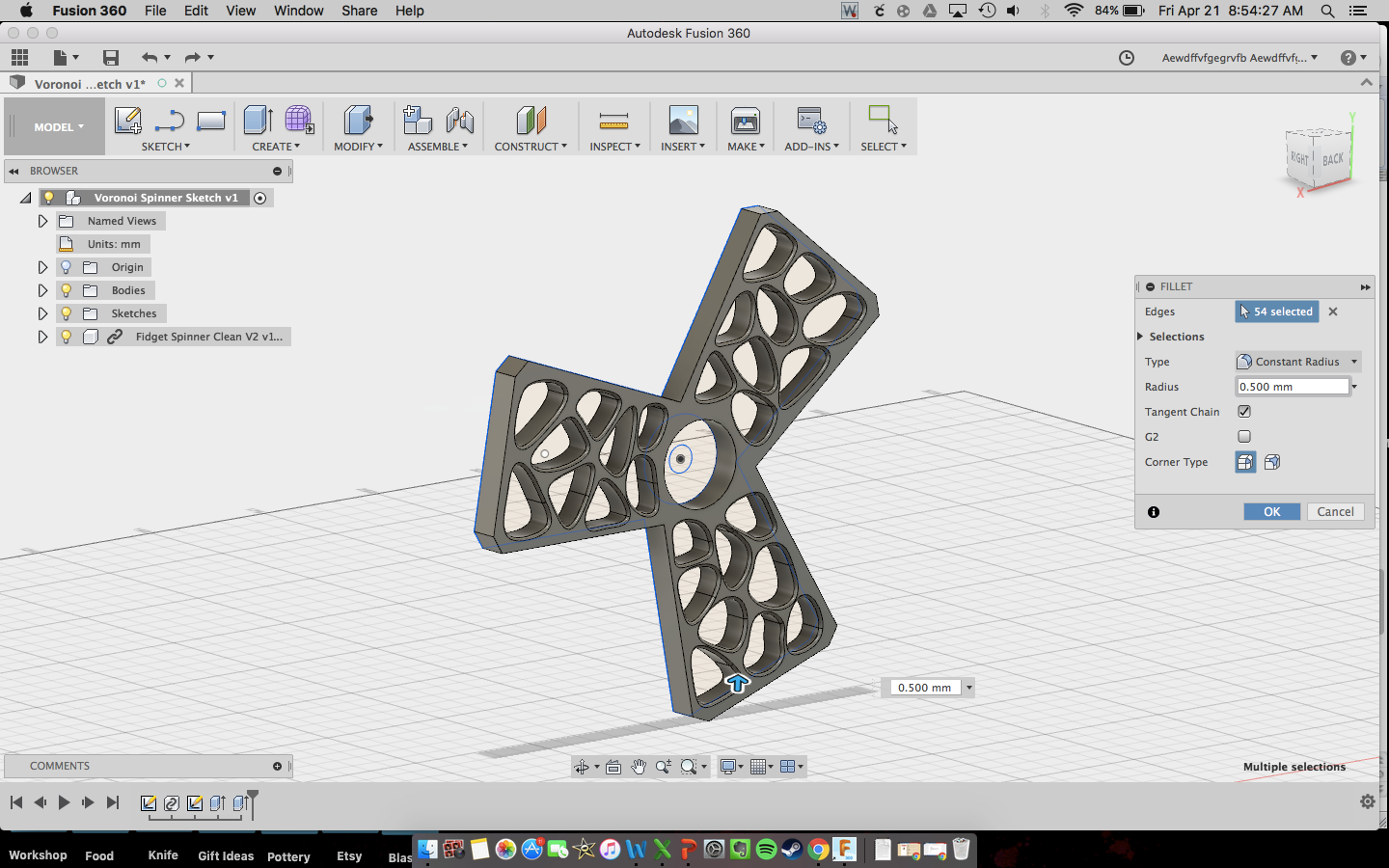 Metal Cast Fidget Spinner With Voronoi Pattern : 7 Steps (with Pictures ...