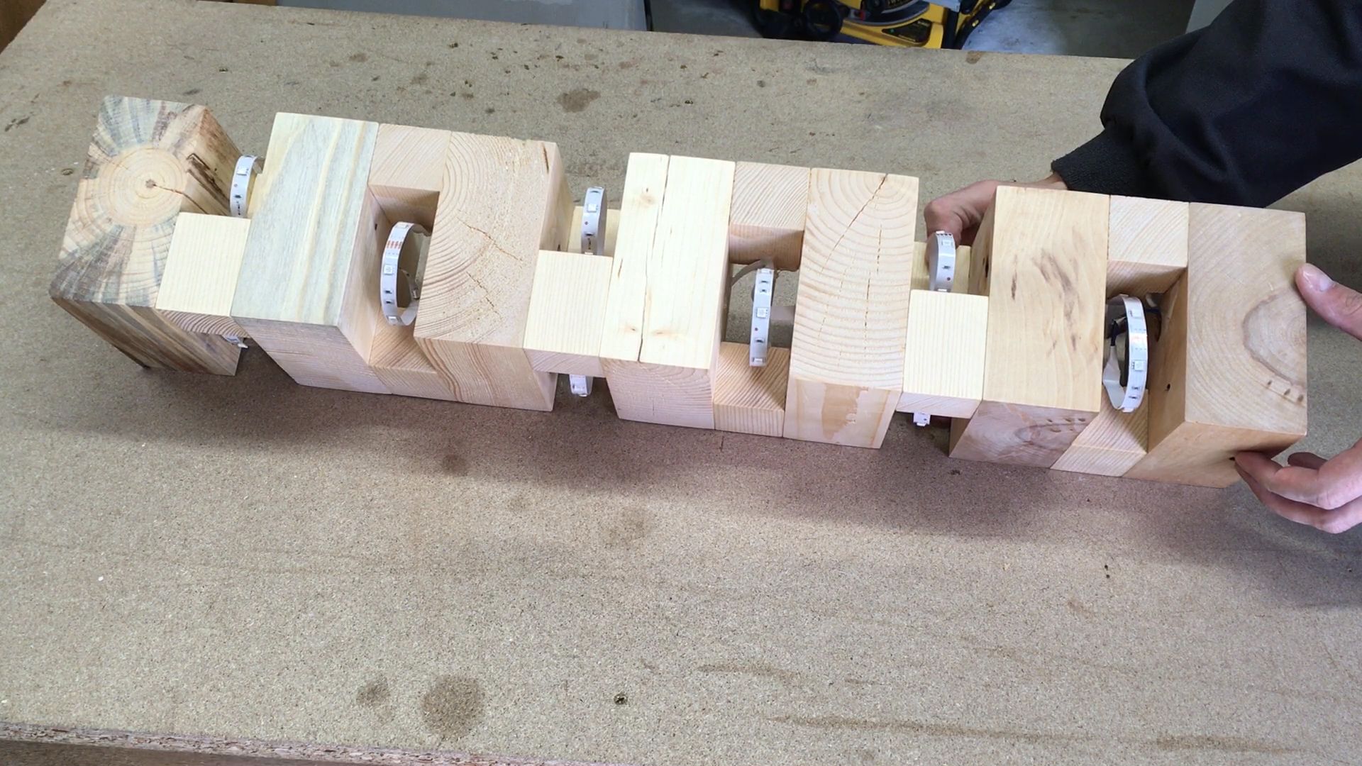 Colored LED Lamp From Pallet Wood Blocks : 10 Steps (with Pictures ...