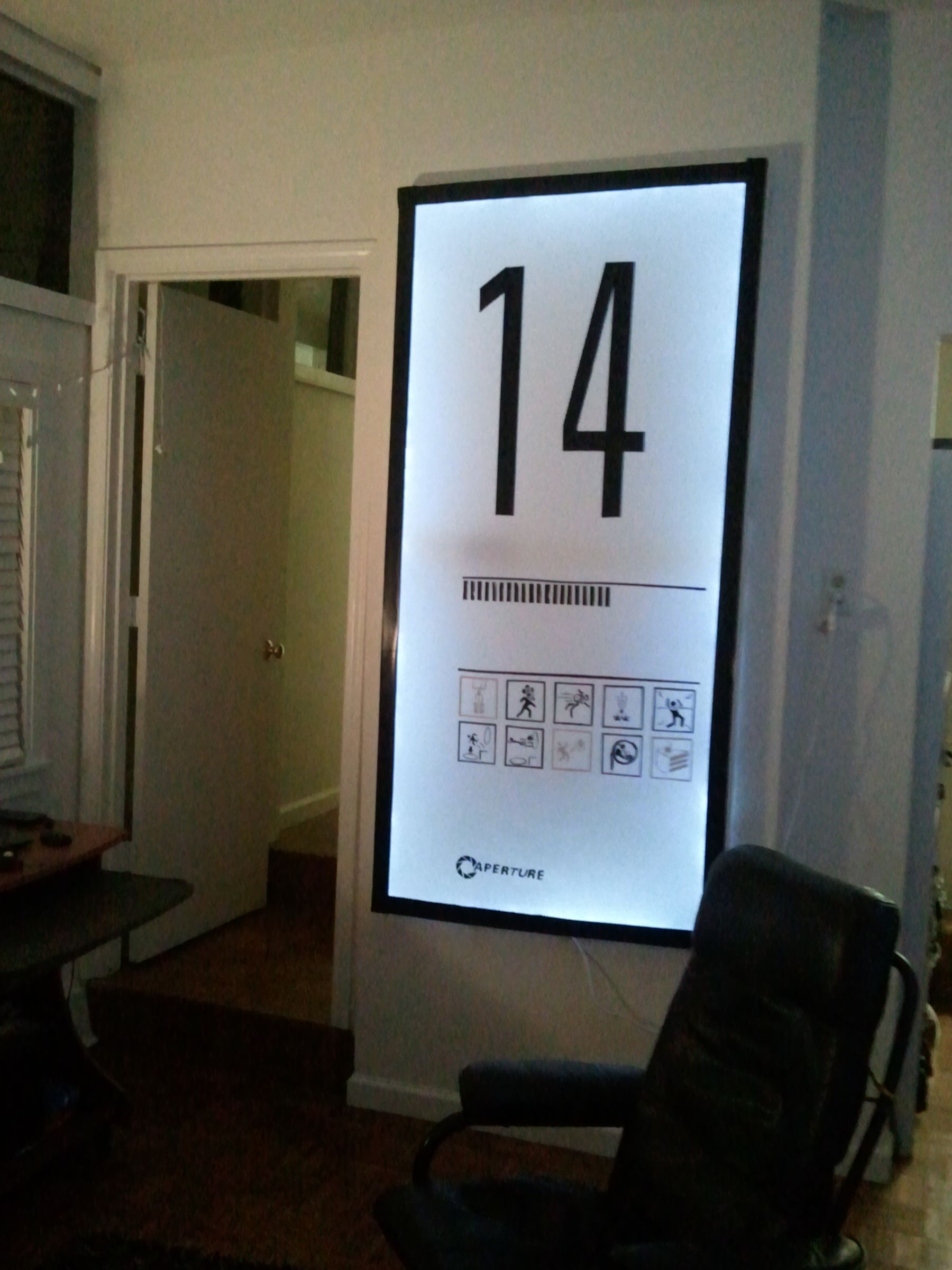 Portal Level Sign Wall Hanging/Lamp : 6 Steps (with Pictures ...