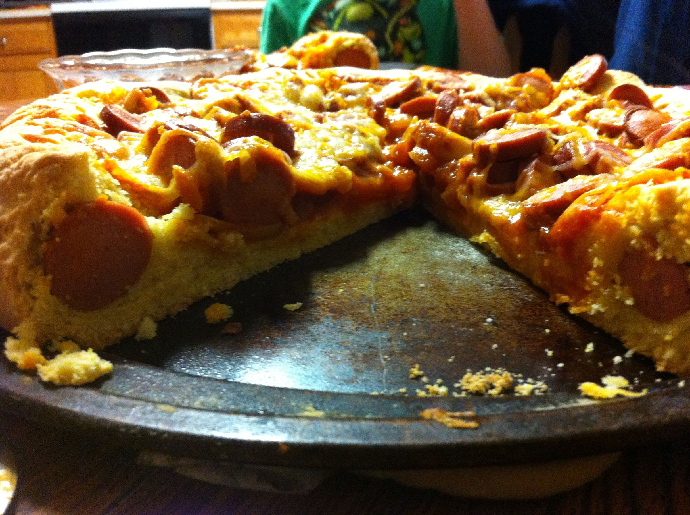 Corn Dog Pizza With Dipping Sauces : 4 Steps (with Pictures ...