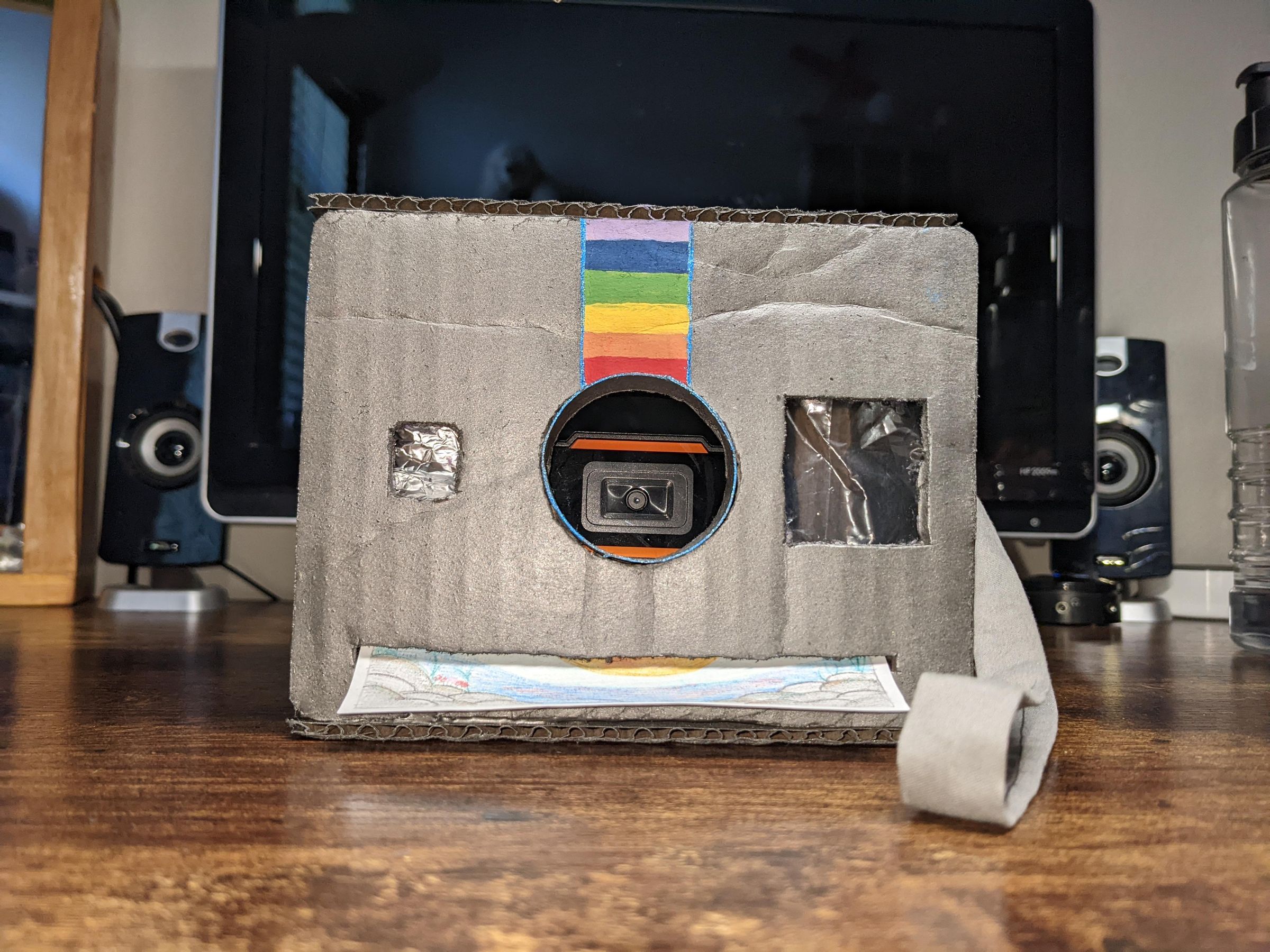 A Cardboard Polaroid Camera: Webcam Holder : 9 Steps (with Pictures ...