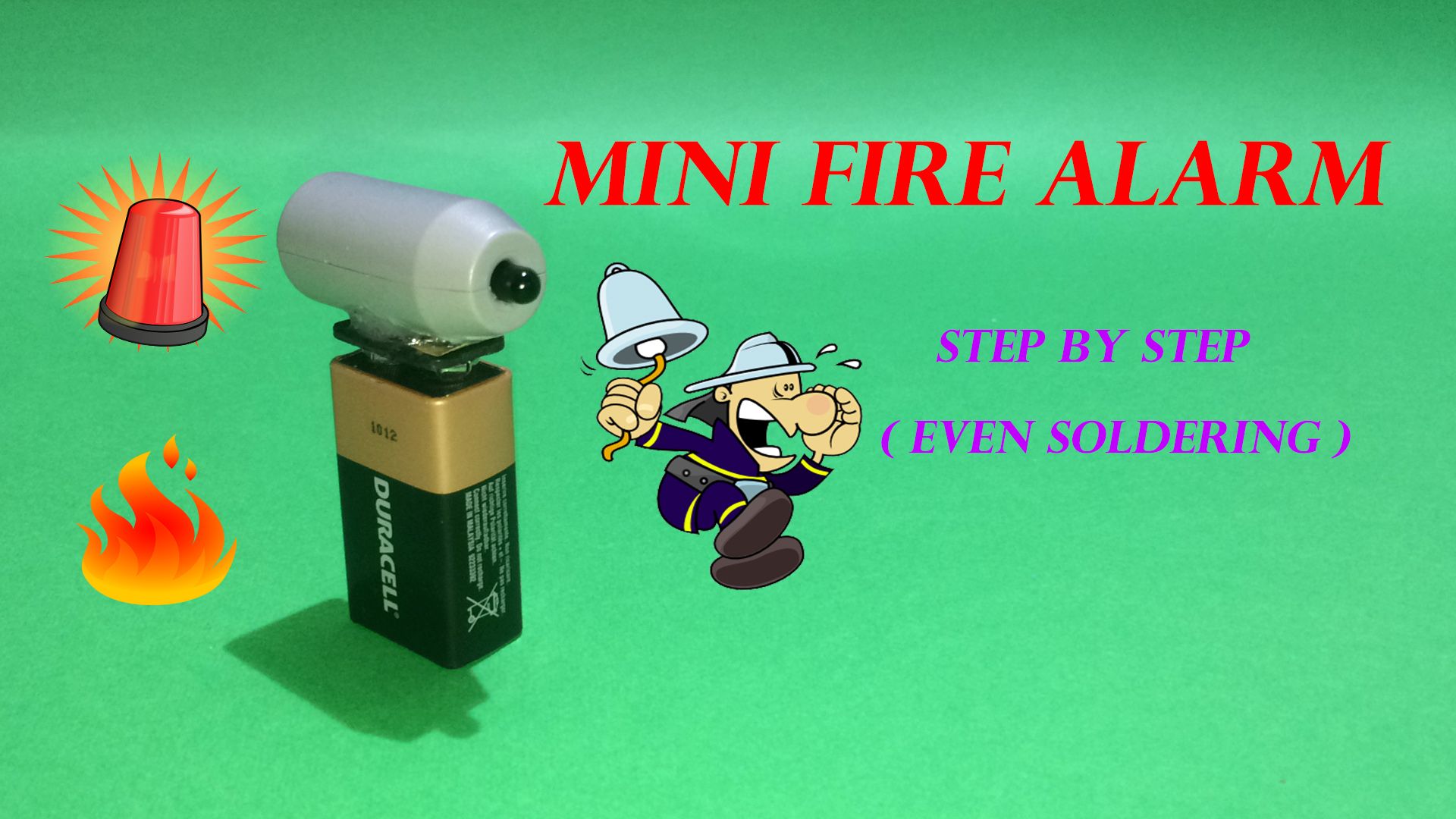 Smallest Fire Alarm in the World - Simplest Method (DIY) : 4 Steps ...
