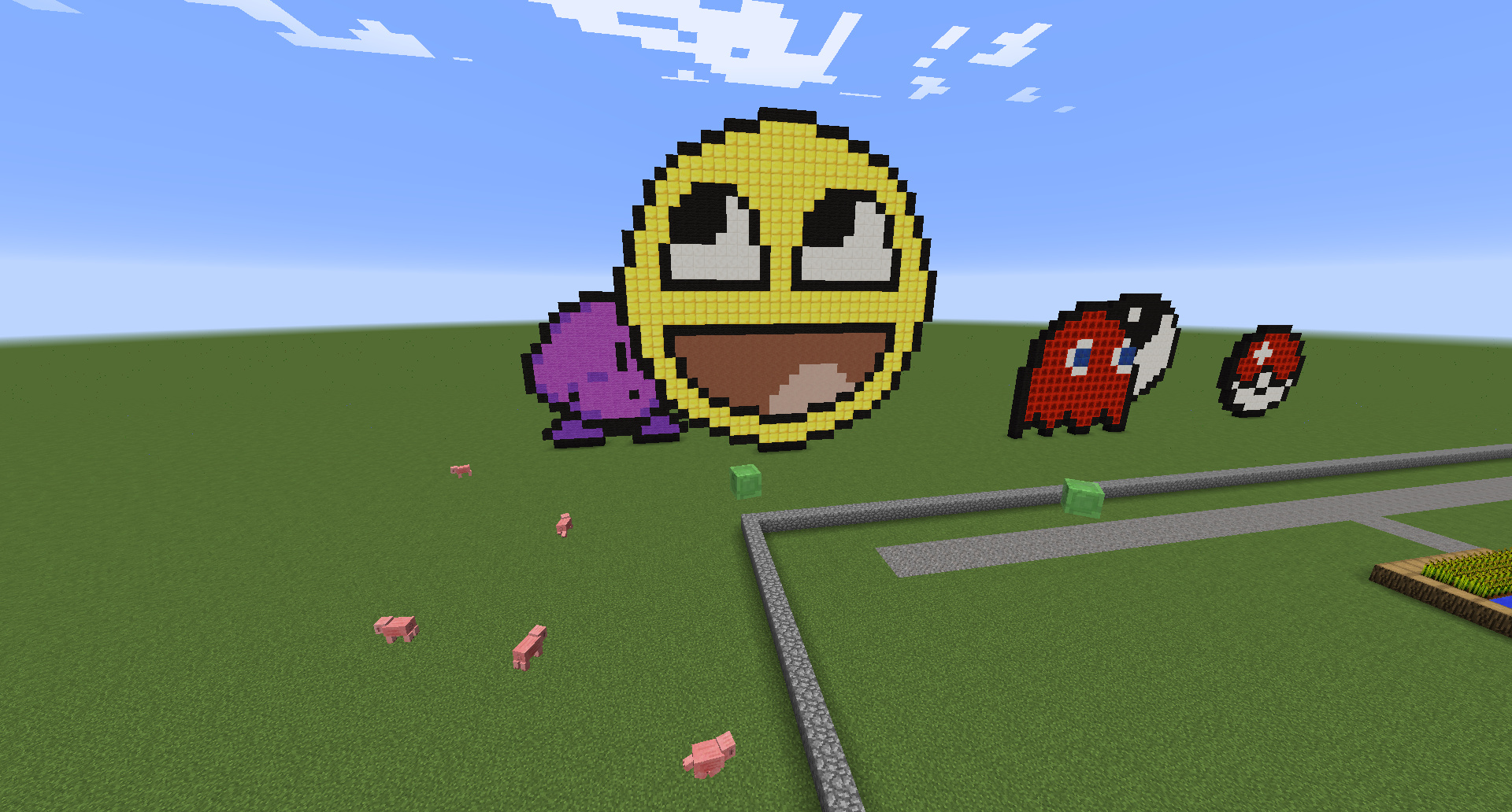 Minecraft Derp Face Pixel Art