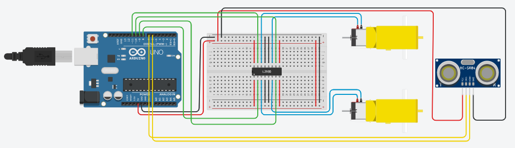 OBSTACLE AVOIDING ROBOT CIRCUIT | TINKERCAD : 3 Steps - Instructables