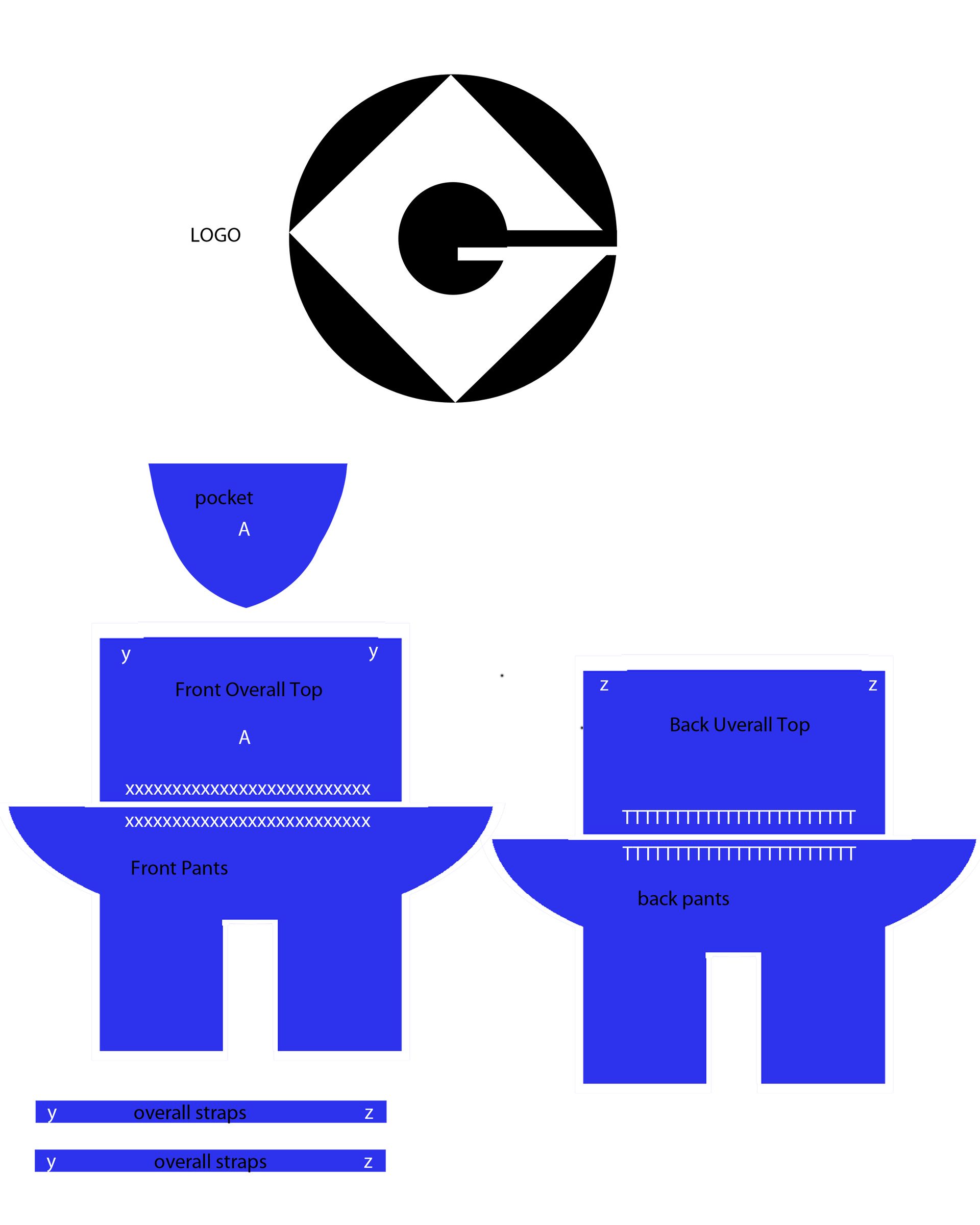 Minion Logo On Overalls Stencil