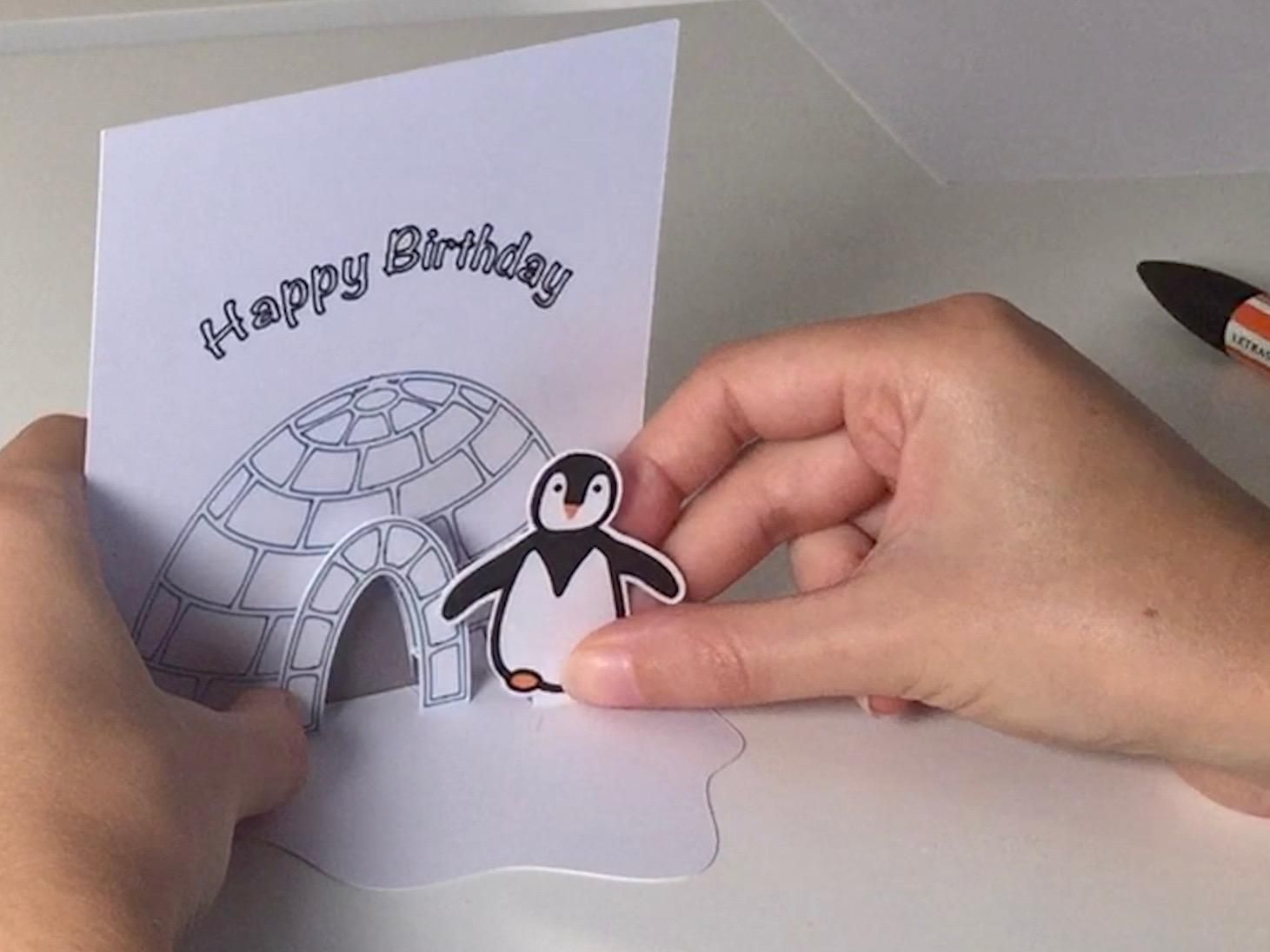 Pop-Up Penguin Card : 4 Steps (with Pictures) - Instructables