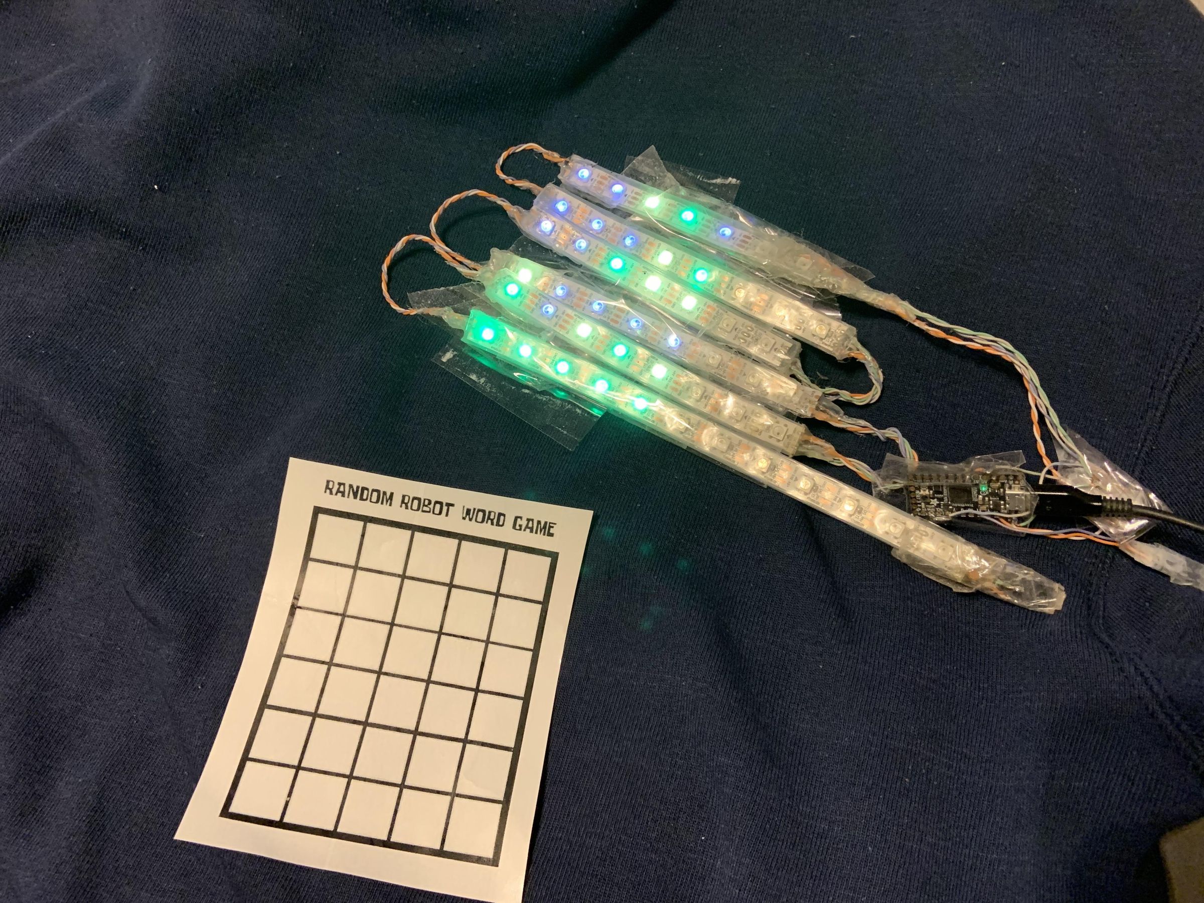 Wordle Like Light Up Badge - Instructables