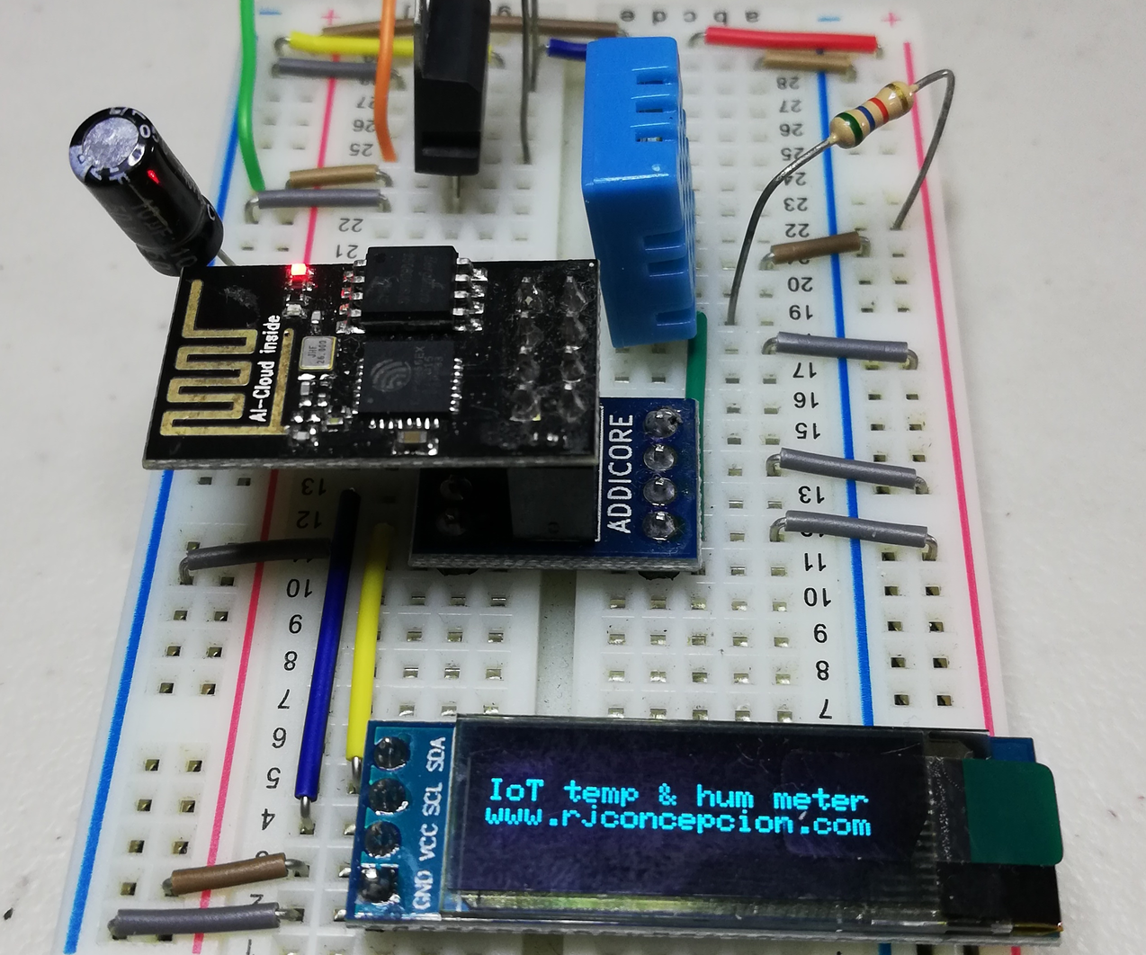 IoT Temperature & Humidity Meter With OLED Screen : 5 Steps (with Pictures) - Instructables
