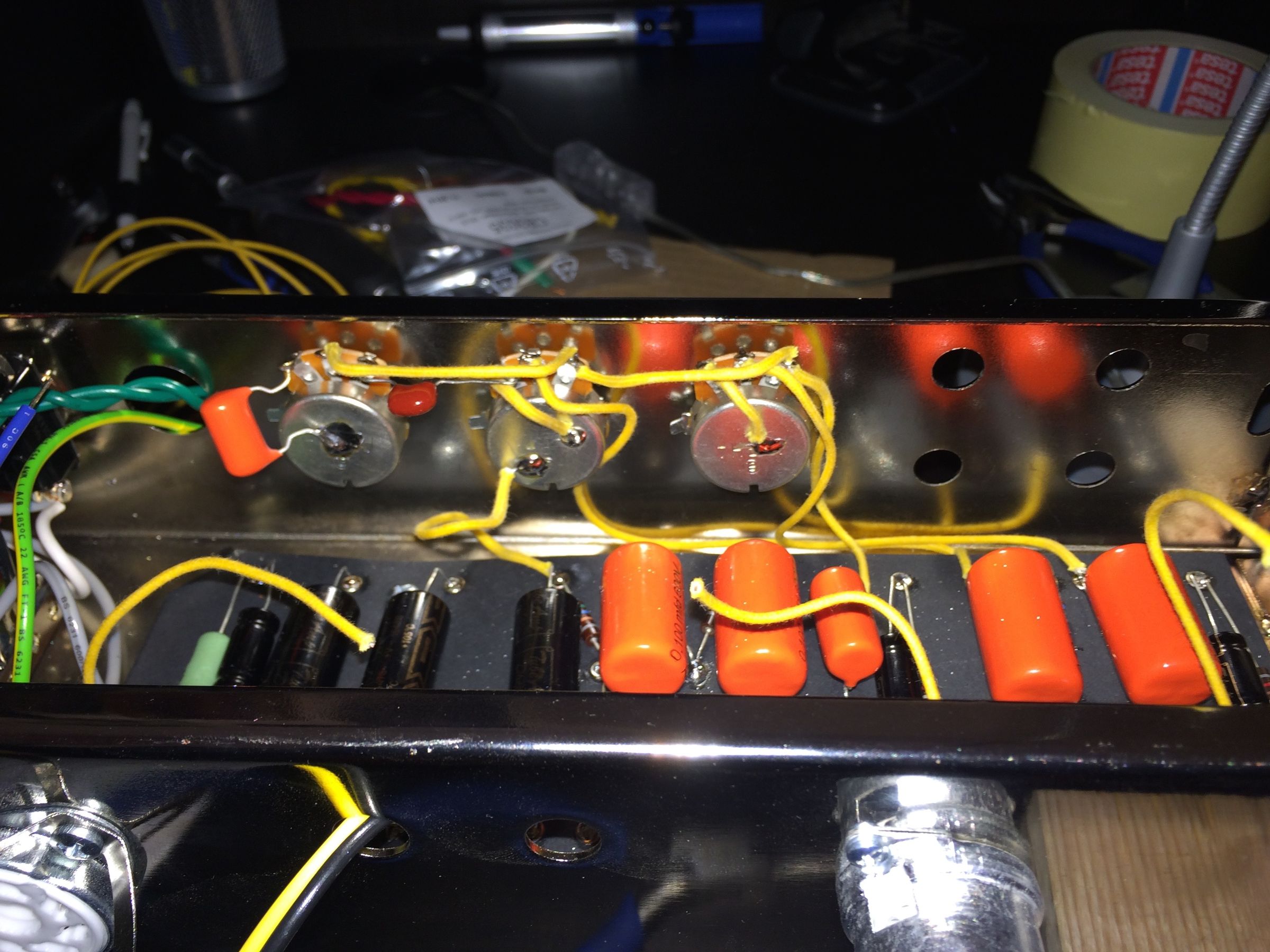 Fender Tweed Deluxe 5e3 Clone Build Based on TAD Tweed Deluxe Kit : 18 ...