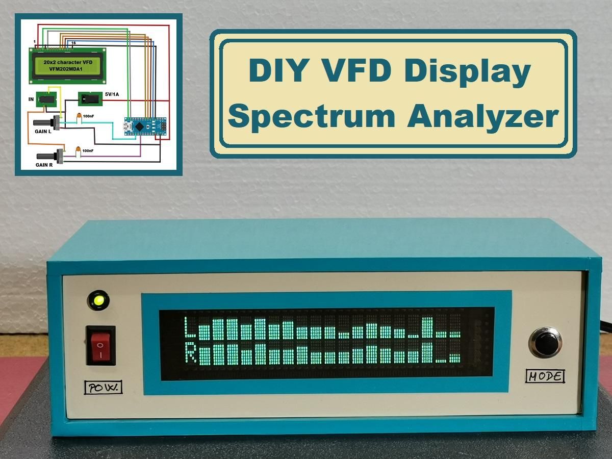 DIY Arduino Audio Spectrum Analyzer on VFD Display : 3 Steps ...