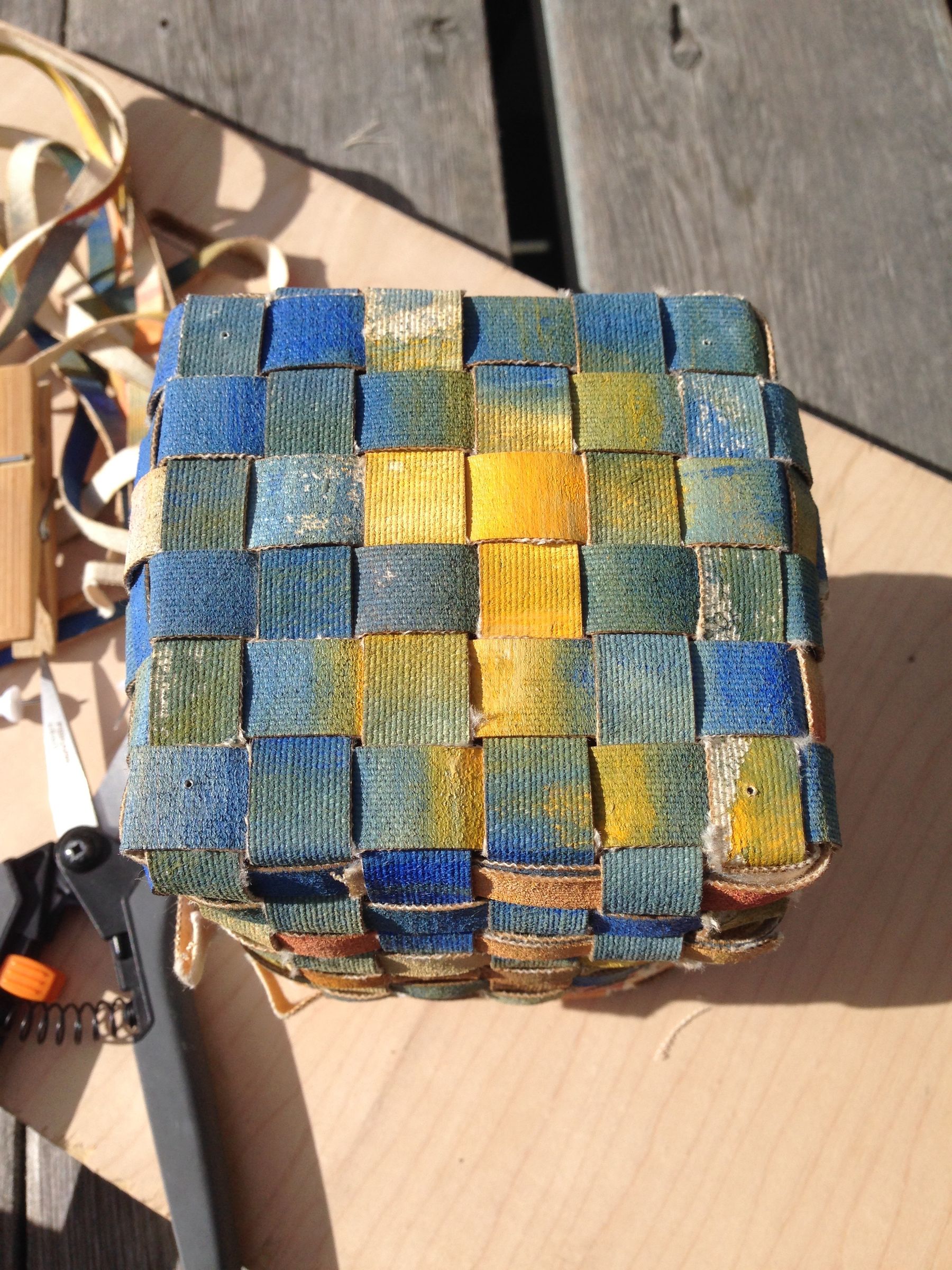 Painted Canvas Strip Basket : 9 Steps (with Pictures) - Instructables