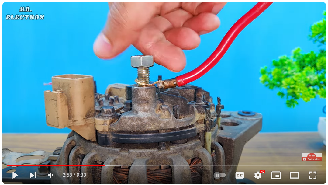 12V 90A Car Alternator to Electric Generator 1000W (Battery Excitation ...