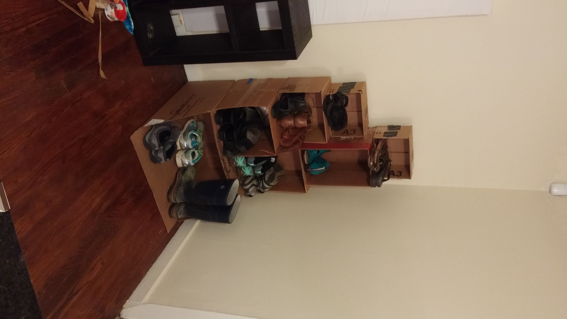 Cardboard Box Shoe Rack : 5 Steps (with Pictures) - Instructables