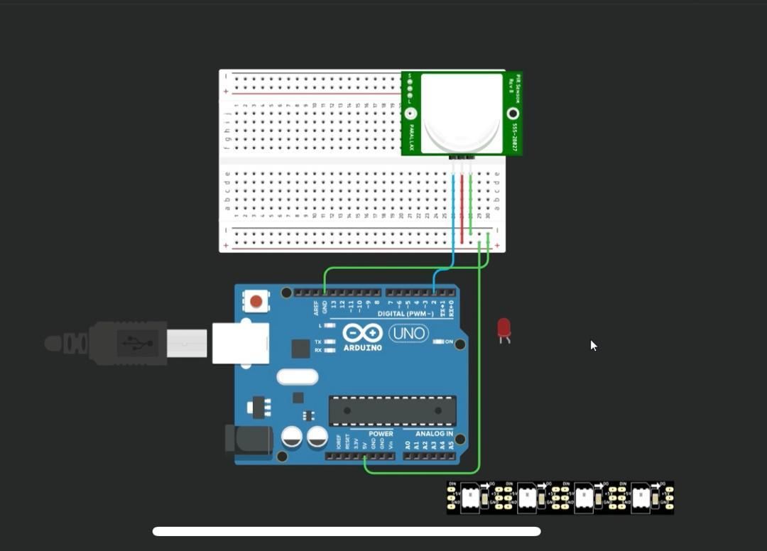 PIR SENSOR, NEOPIXEL STRIP AND LIGHT BULB (GROUP 3) : 5 Steps - Instructables