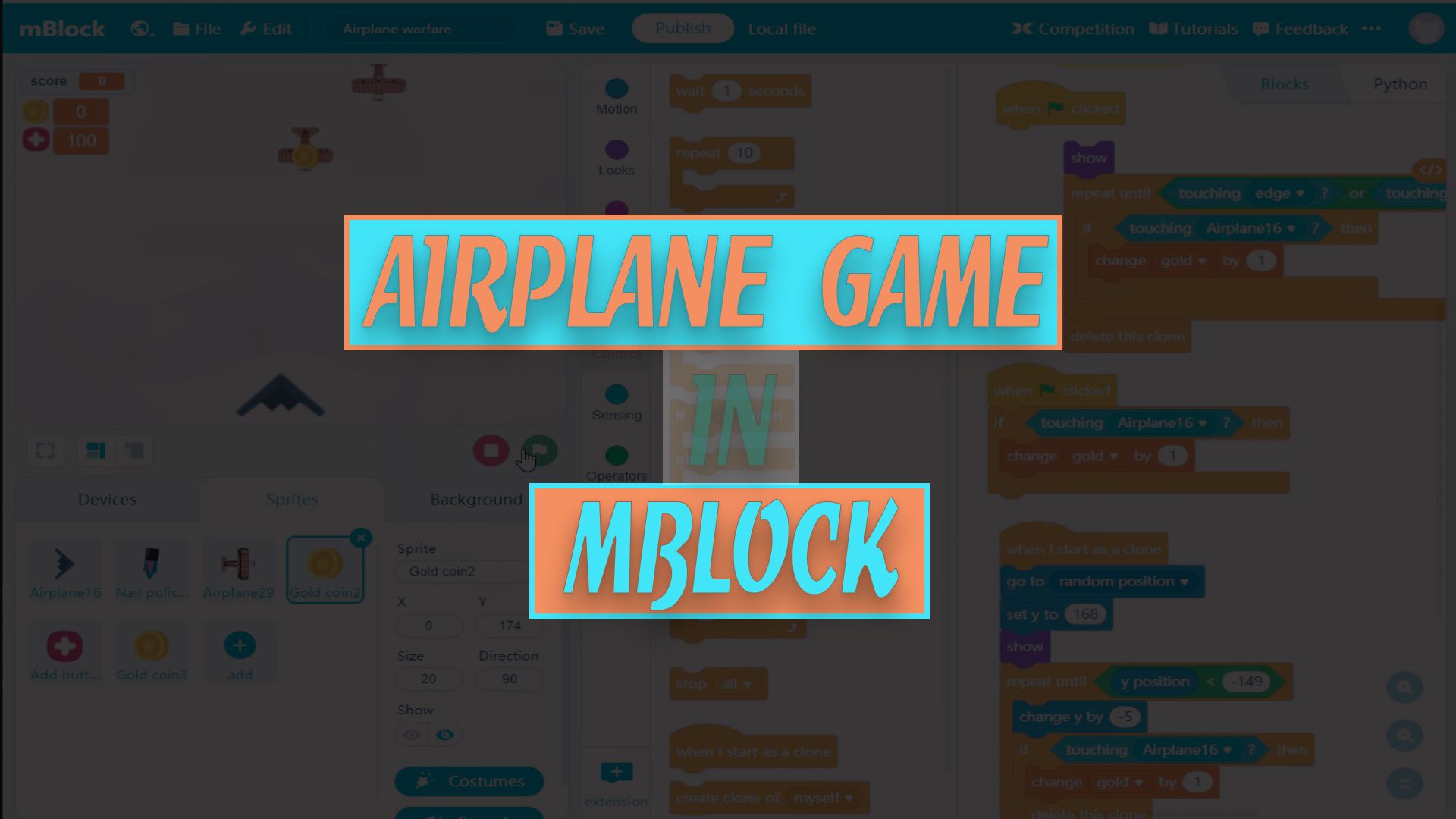Airplane Warfare Game in MBlock : 8 Steps - Instructables