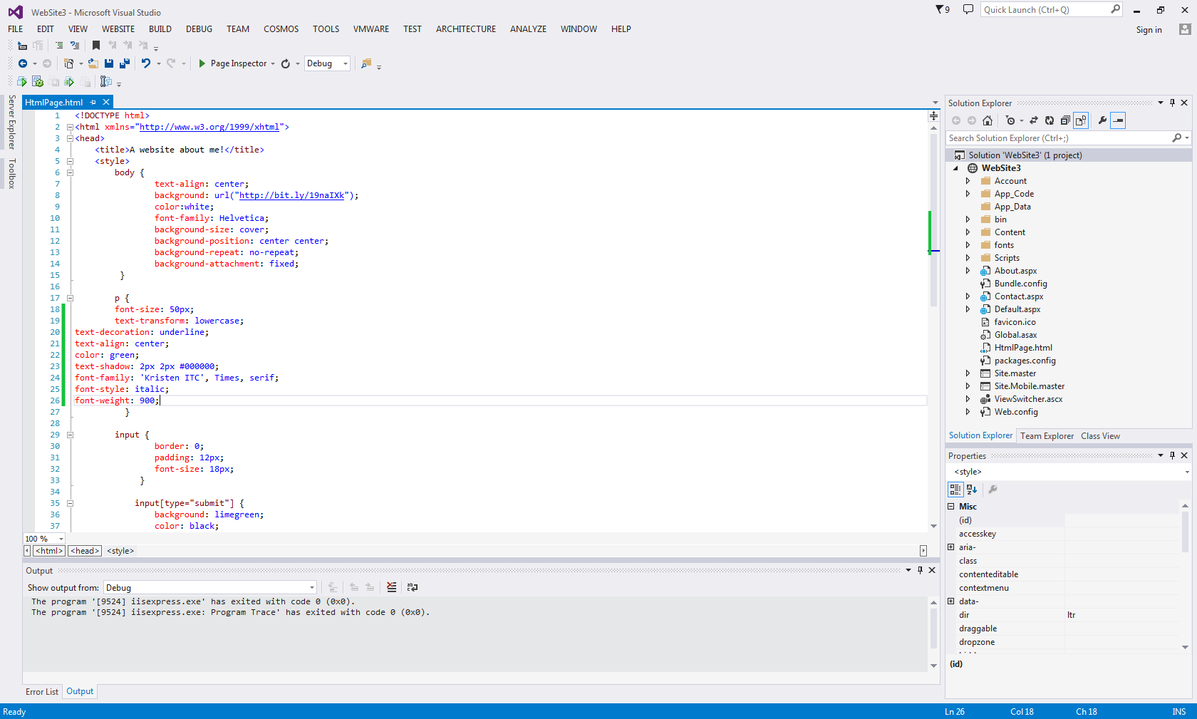 Making a Website All About You With Visual Studio (HTML, CSS, JQUERY ...