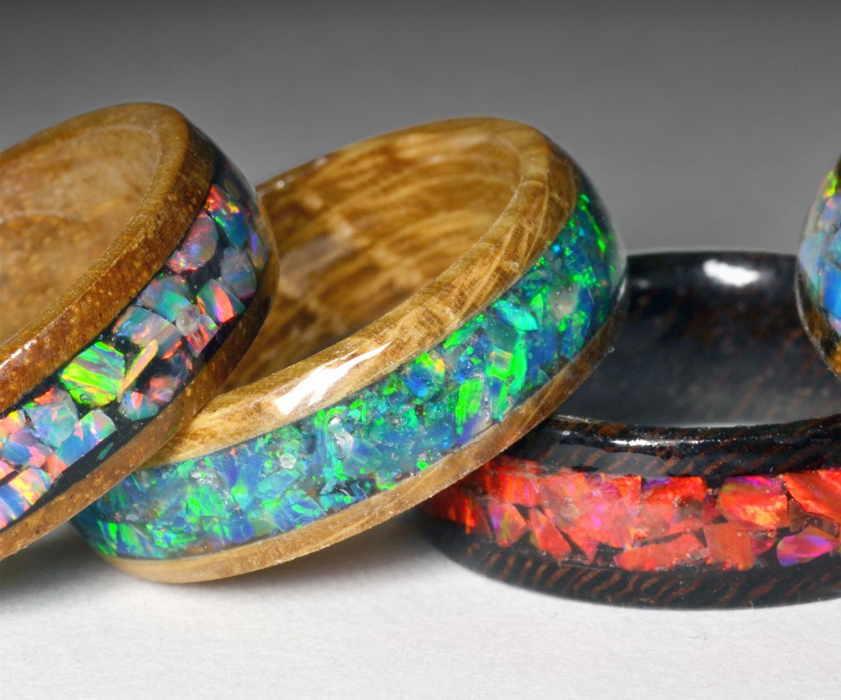 How to Inlay Opal in a Pre-Channeled Ring Using UV Resin : 25 Steps ...