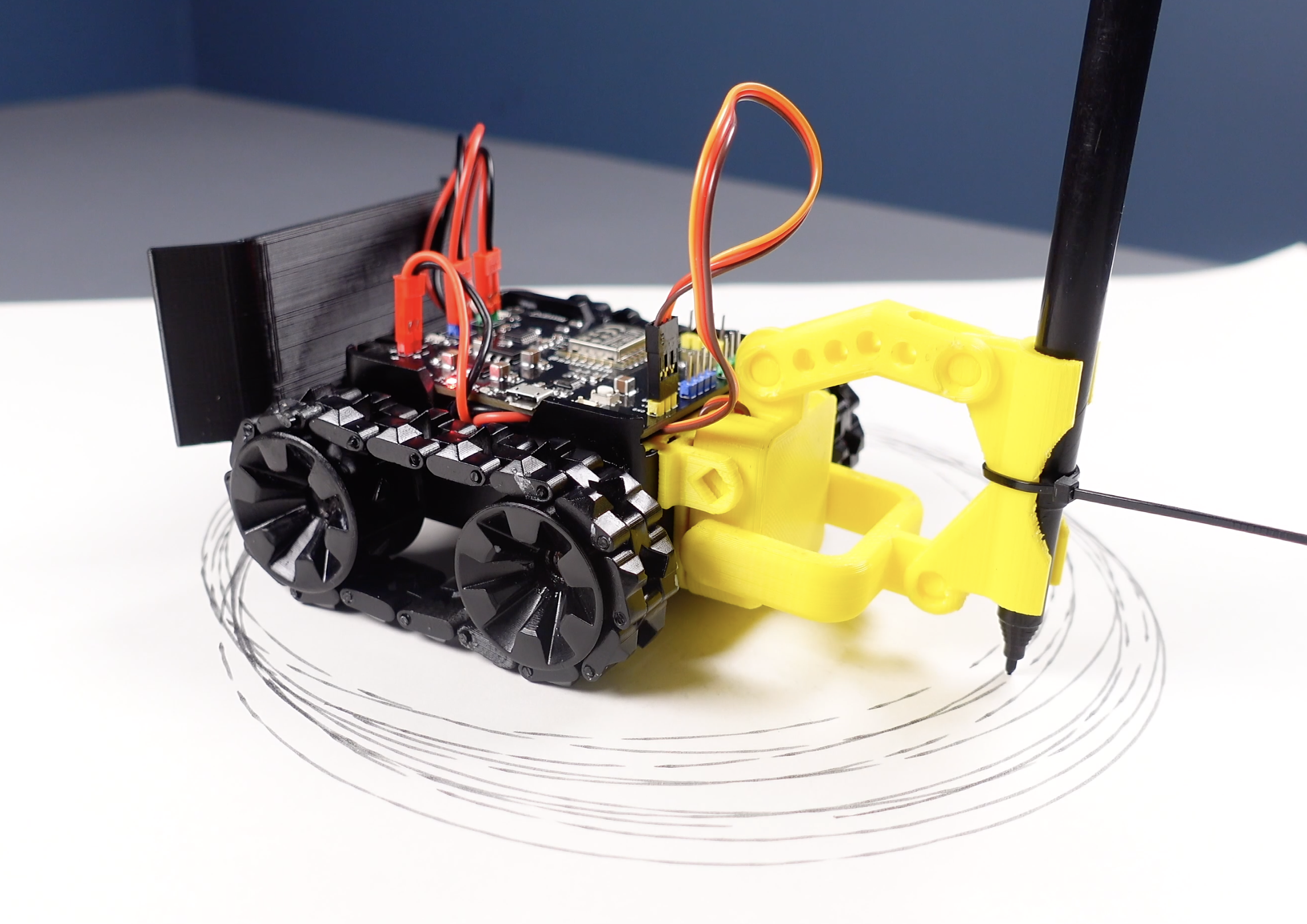 Line Following - Obstacle Avoiding - Drawing Robot (ESP8266 Dual DC Motor Controller Board) : 10 ...