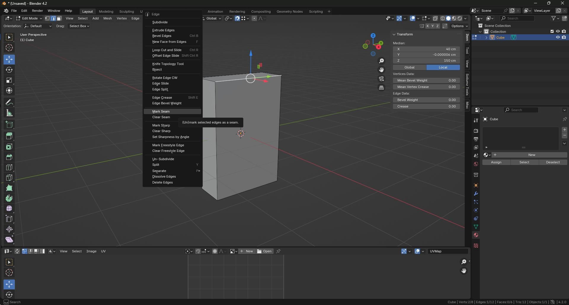 Tutorial: Unwrapping UVs and Applying a Unique Texture in Blender : 7 ...