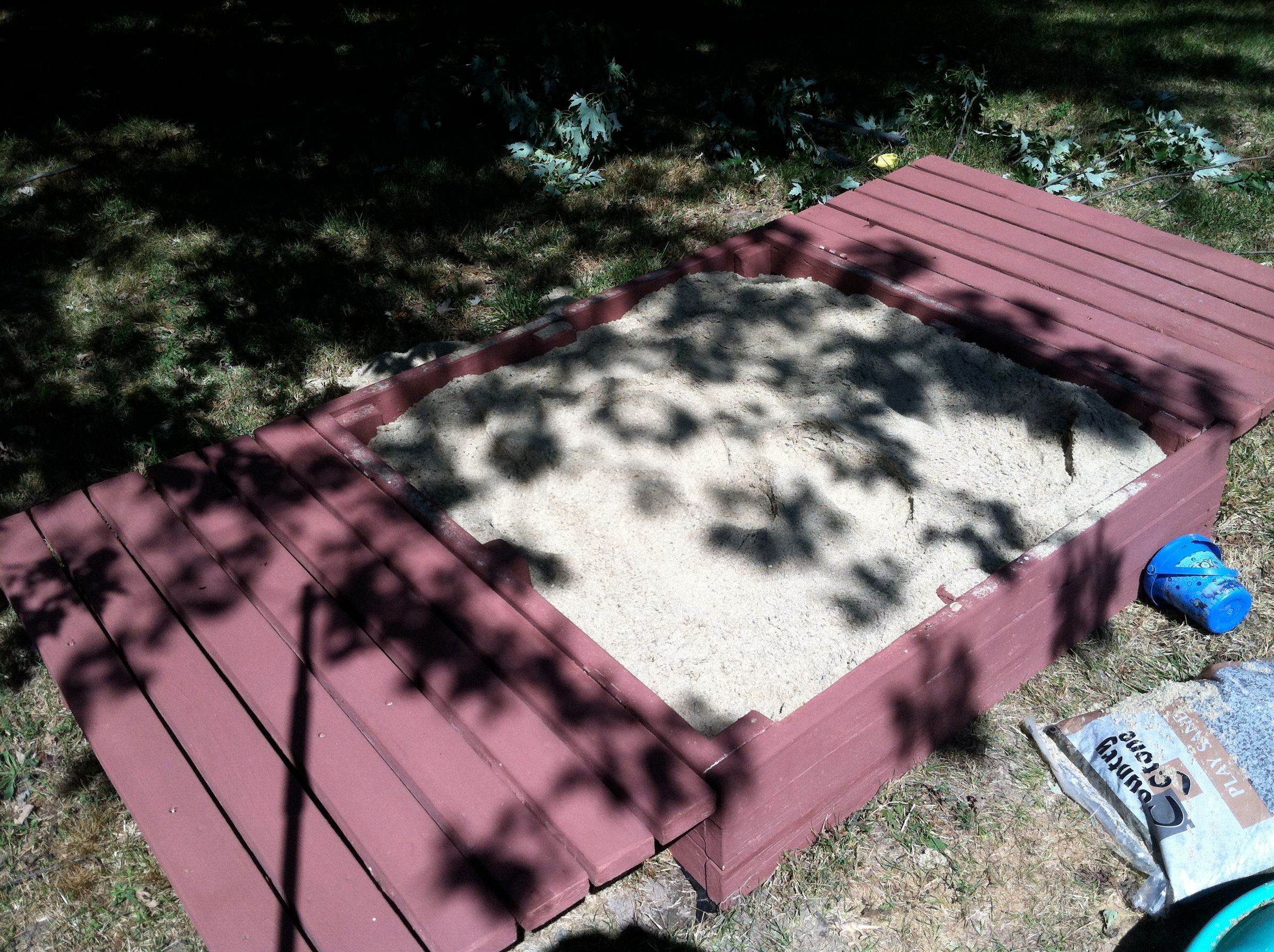 Building a Large Sandbox With Bench Seat Lids : 4 Steps (with Pictures ...