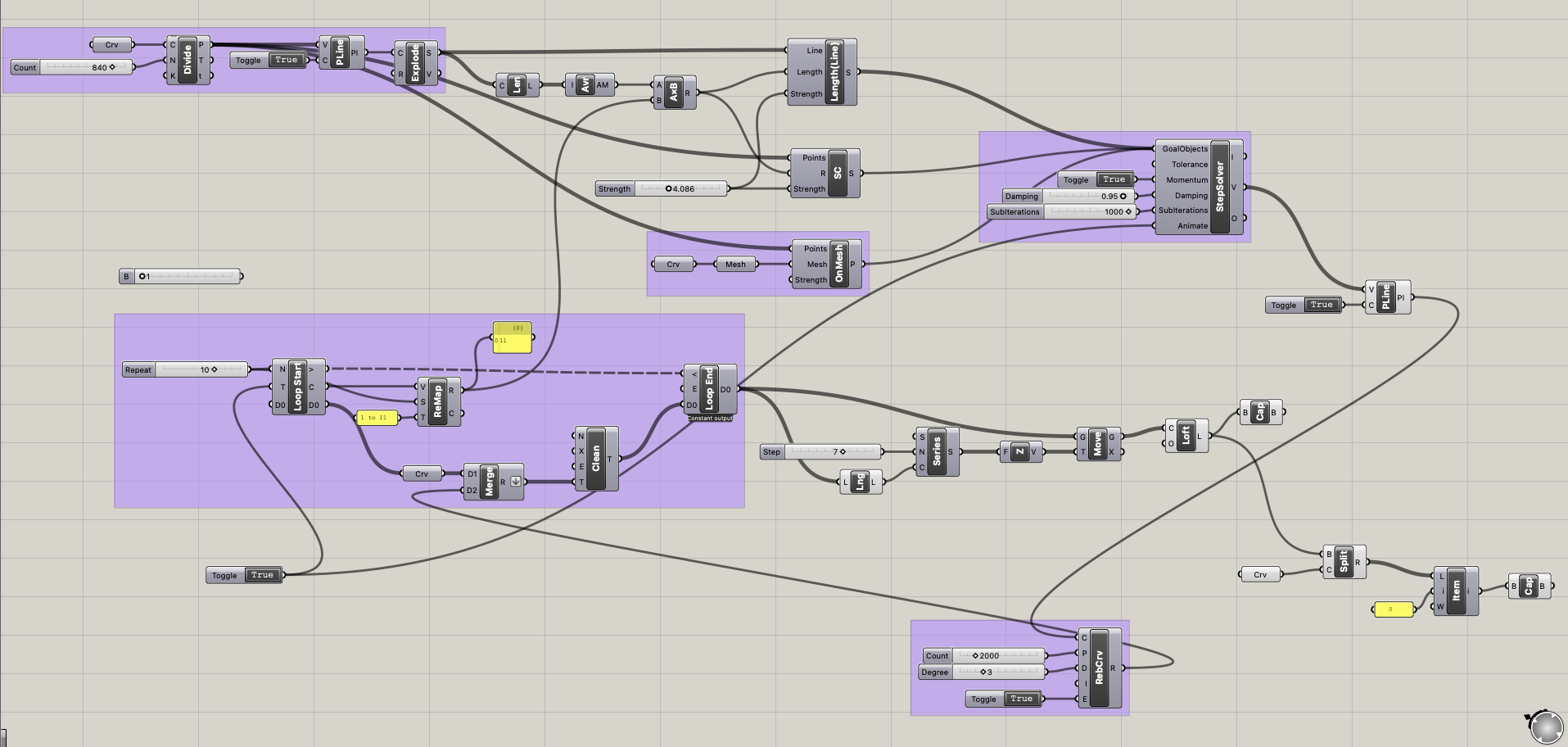 3D Printed Lamp Shade - Differential Growth Design in Grasshopper : 5 ...