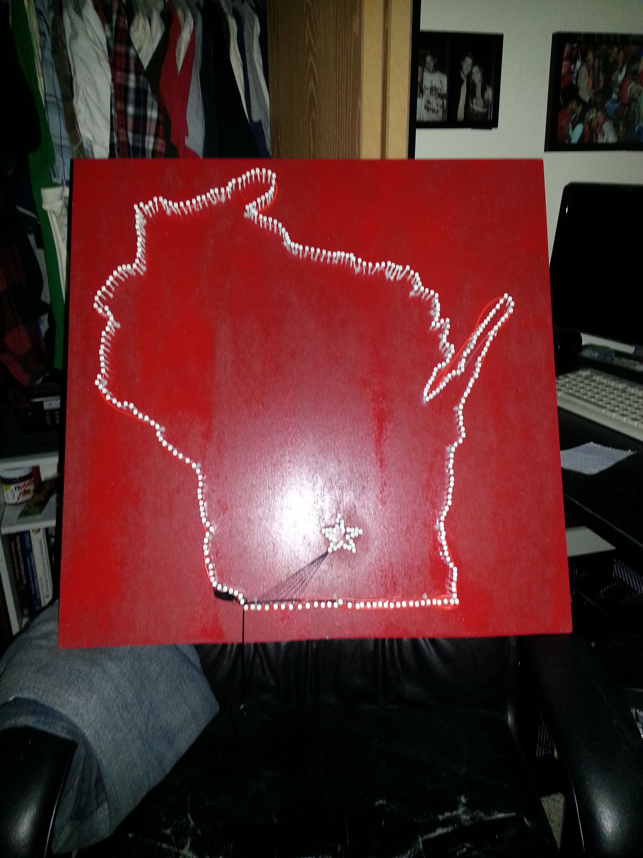 Wisconsin State String Art : 4 Steps - Instructables