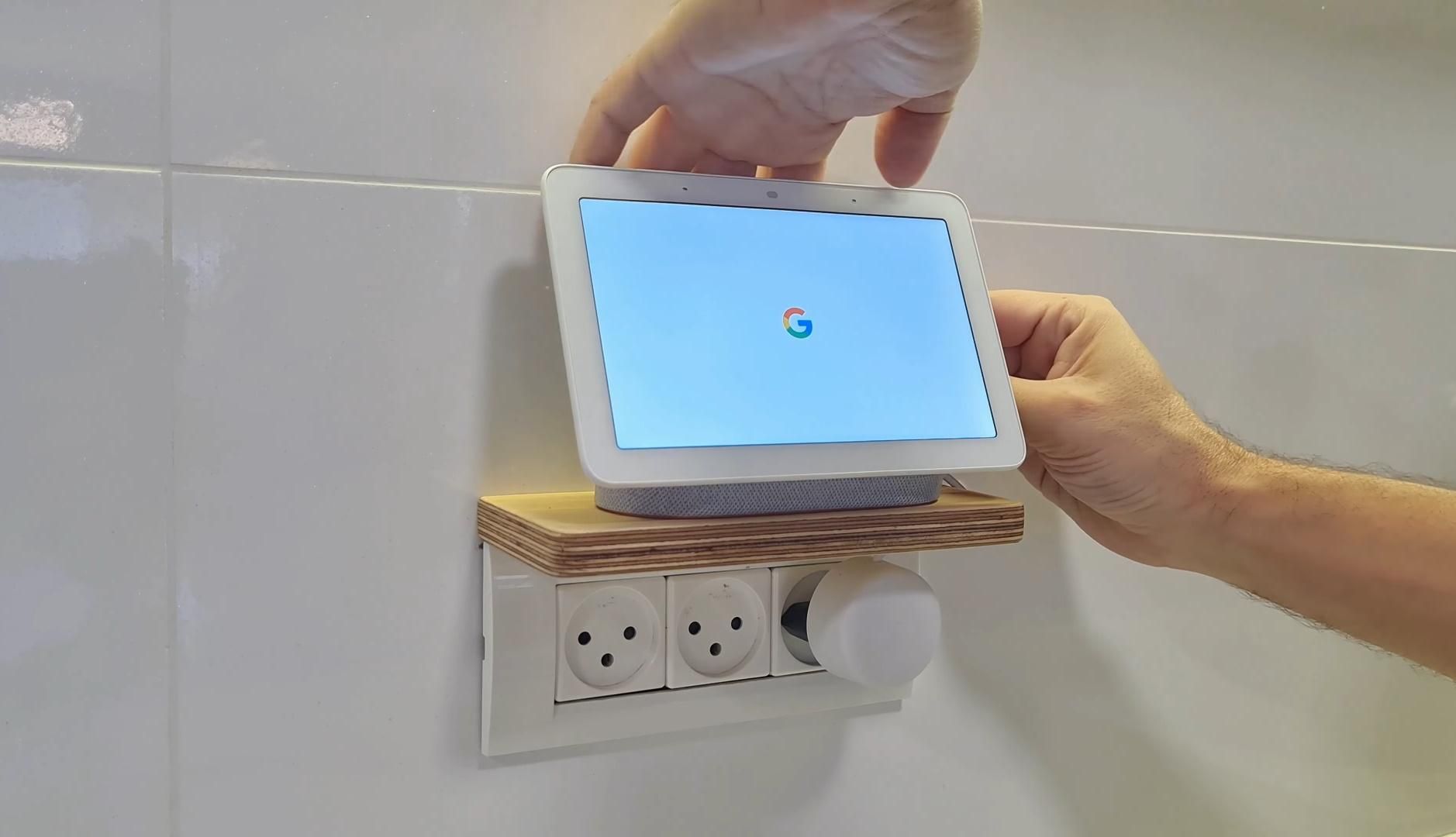 Small Wooden Floating Shelf HACK - NO Drilling NO Glue | Google Nest ...