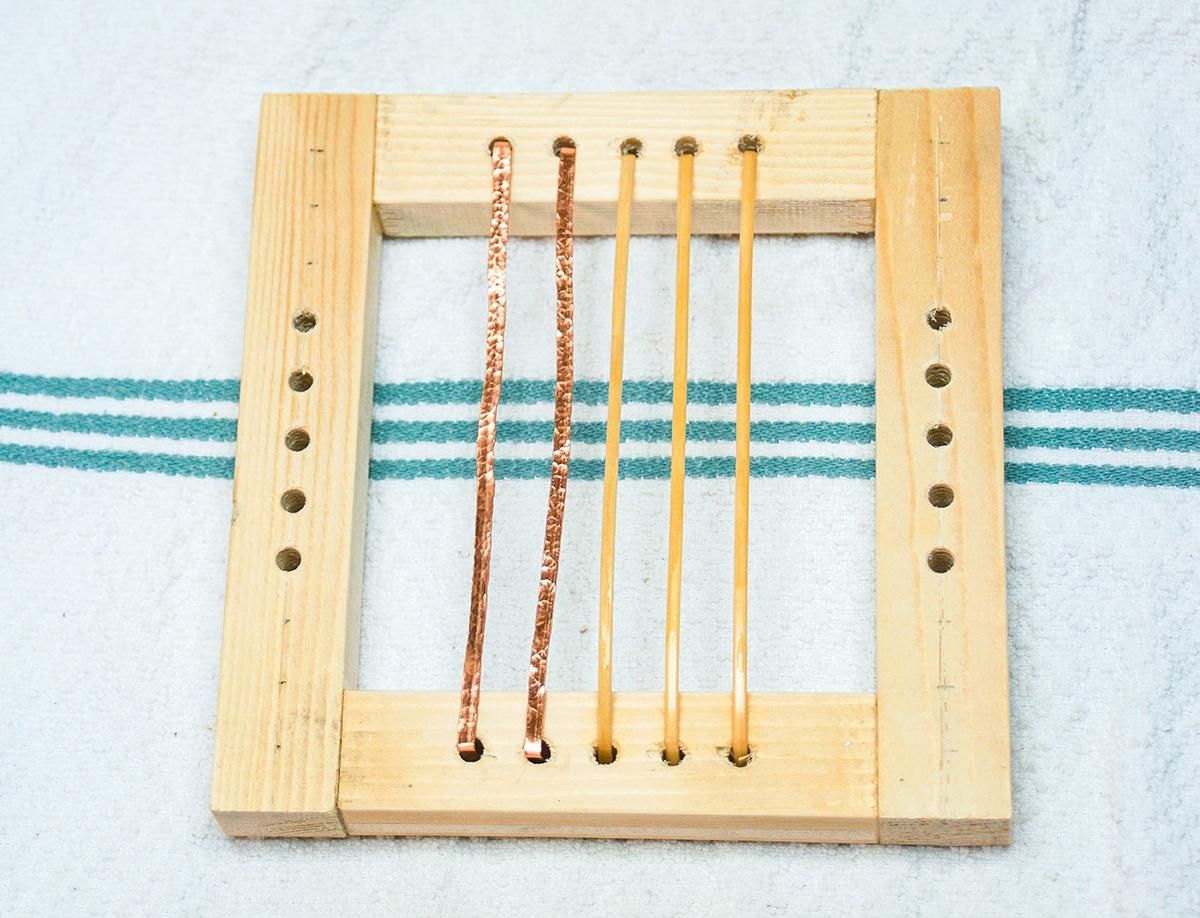DIY Woven CANE & COPPER Art | Wall Decor Project : 8 Steps (with ...