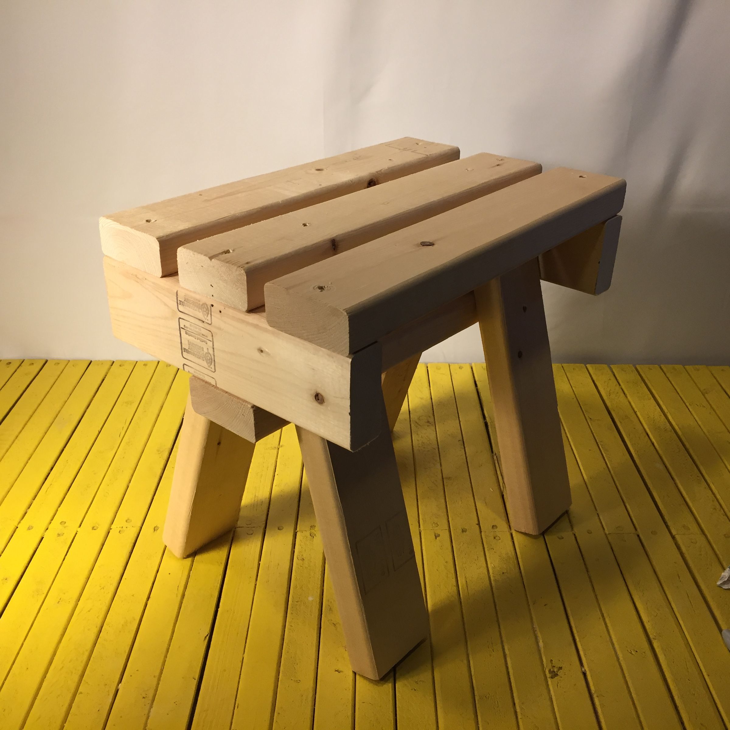 2X4 Sawhorse Furniture (Stool / Side Table W18"xD12"xH16") : 10 Steps ...