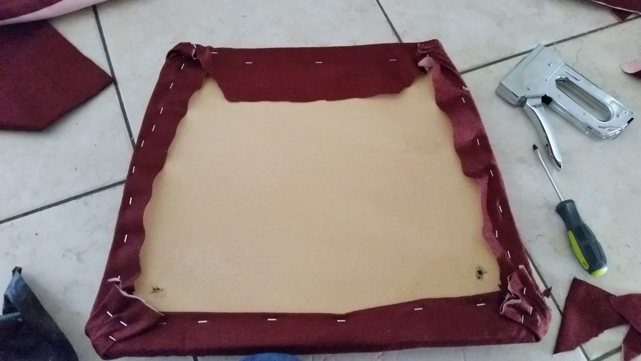 Reupholster Fabric Dining Room Chairs. With Bonus - Use Scraps to Make ...