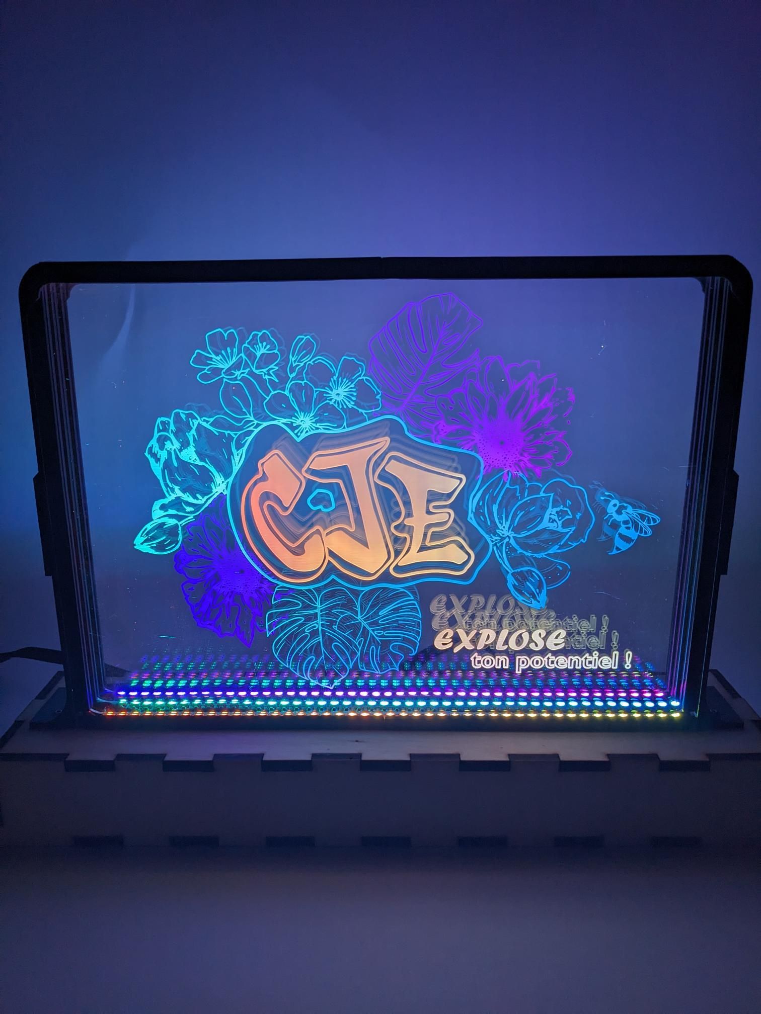 Rainbow Acrylic Led Lamp (remix) : 6 Steps - Instructables