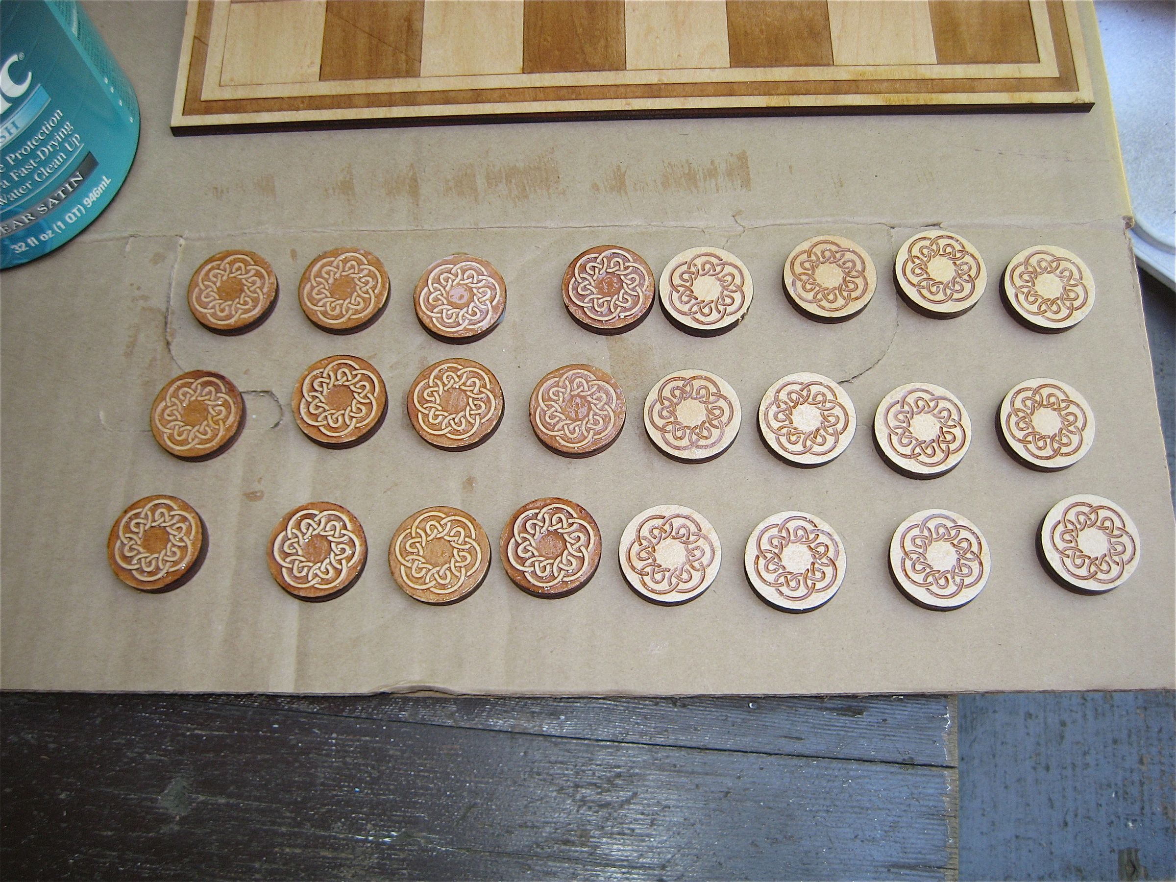 Laser Cut Two-Sided Checkers : 4 Steps (with Pictures) - Instructables