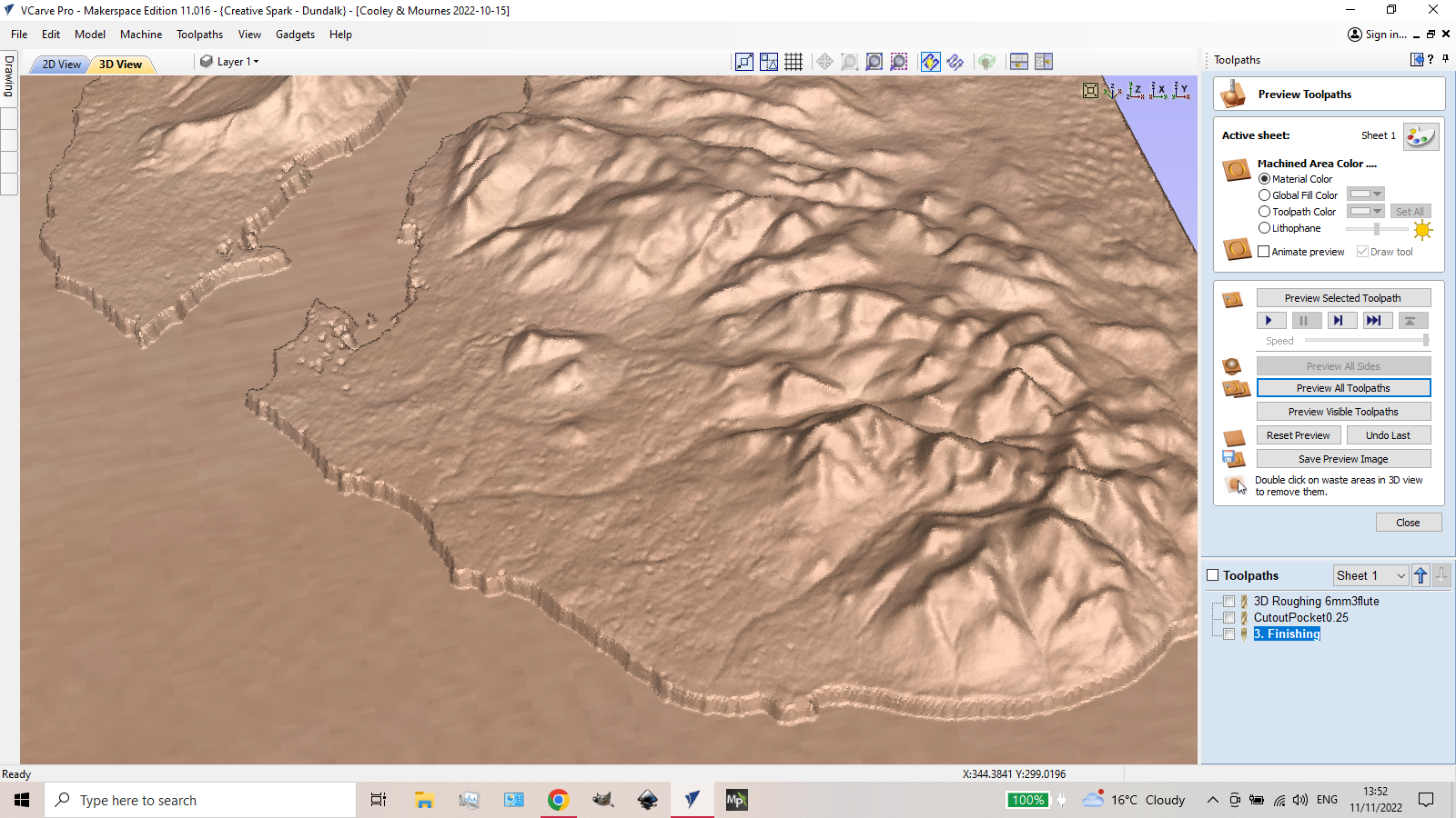 Carving 3D Terrain Topographic Relief Maps on a CNC Machine by Steve M ...