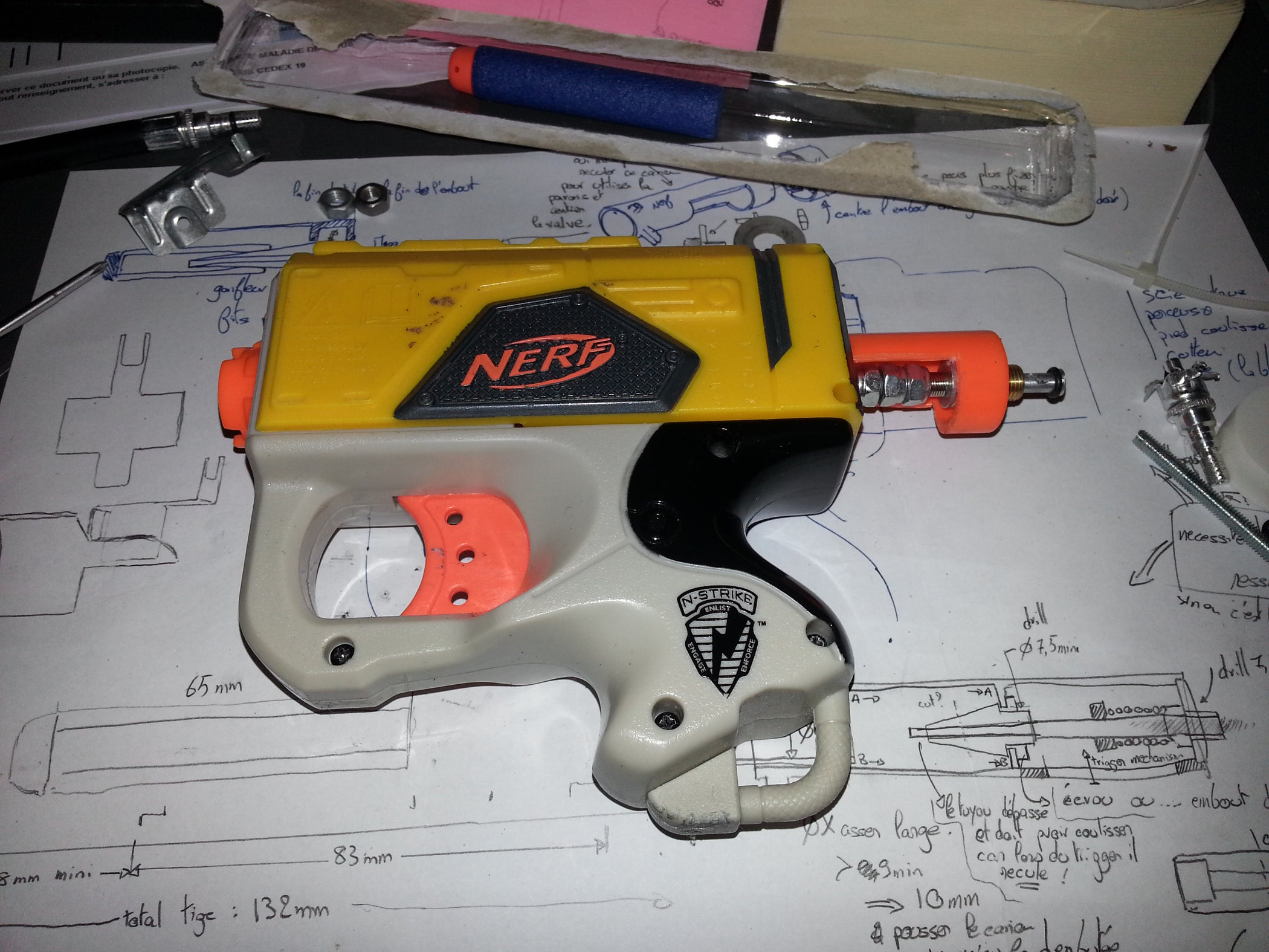 Nerf N-strike Reflex Mod With XRV Valve : 8 Steps - Instructables