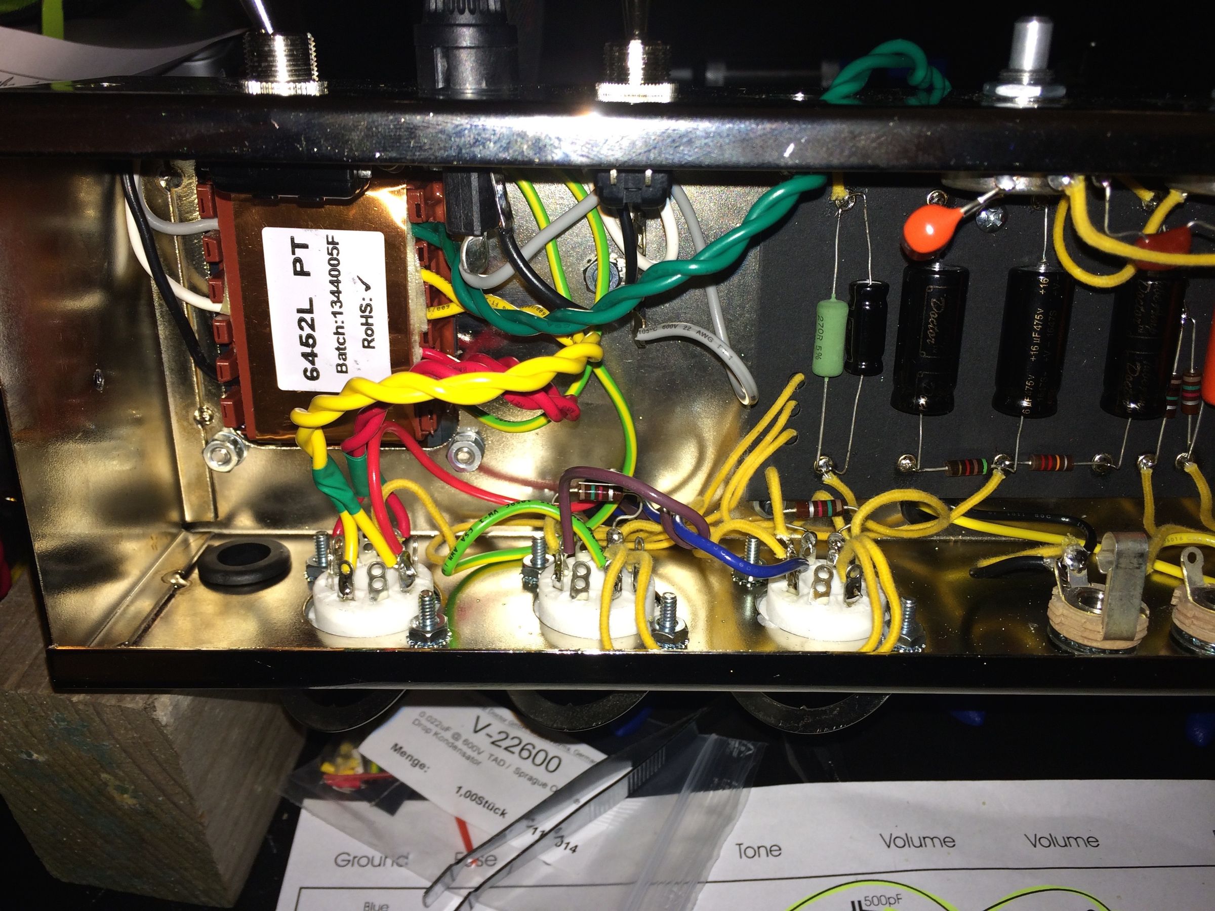 Fender Tweed Deluxe 5e3 Clone Build Based on TAD Tweed Deluxe Kit : 18 ...