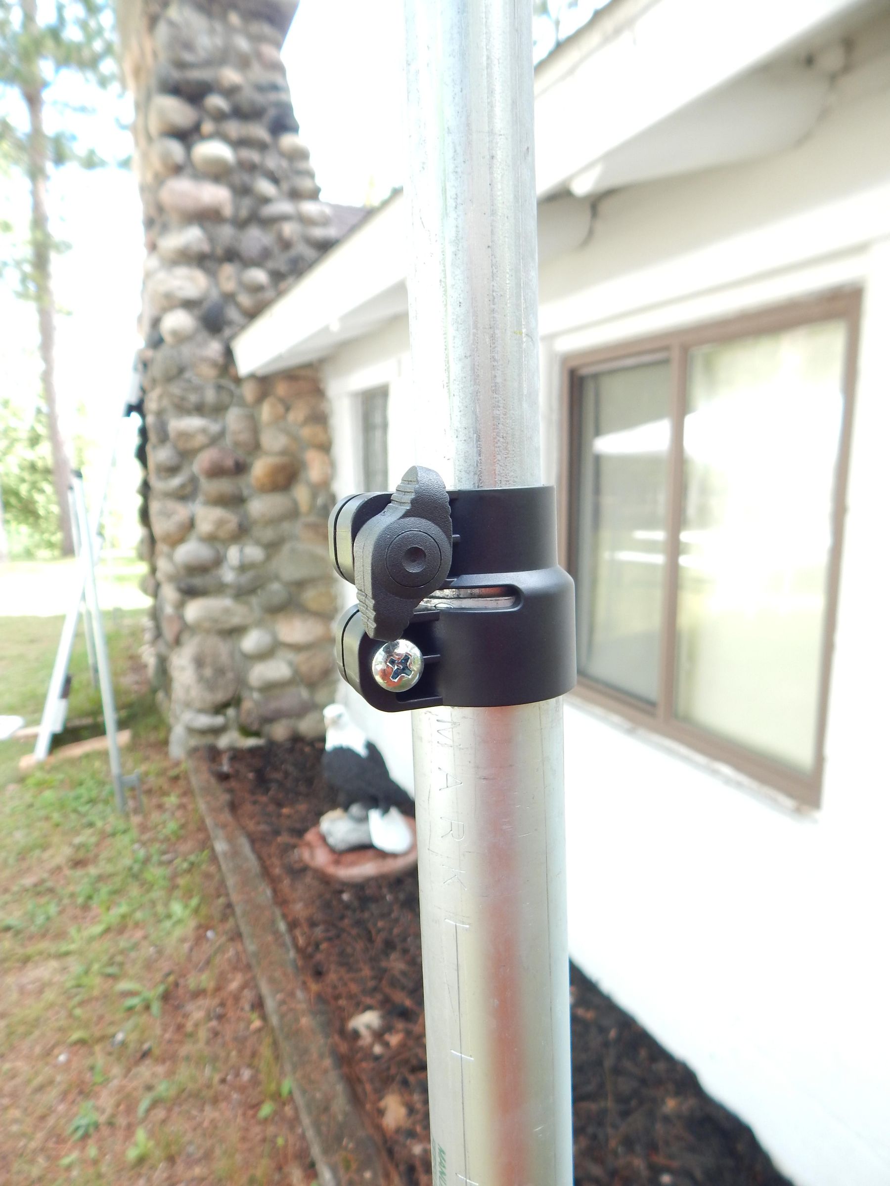 Homemade Adjustable Poles for Backyard String Lights : 5 Steps ...