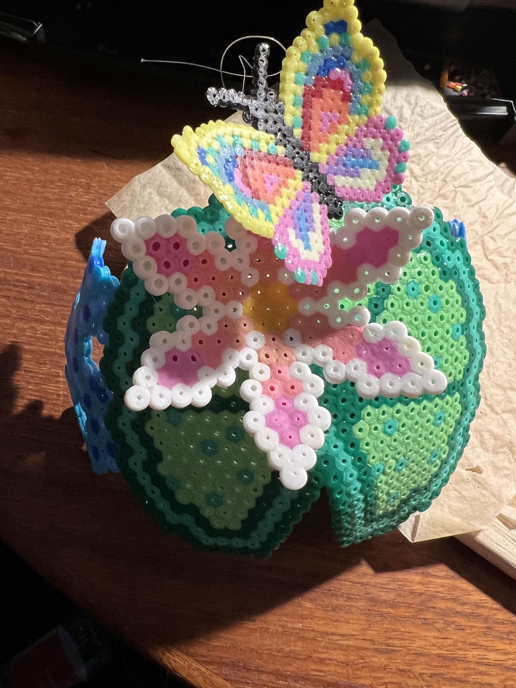 From 2d to 3d - How to Make a Water Lily Hair Bun Holders With Hama ...