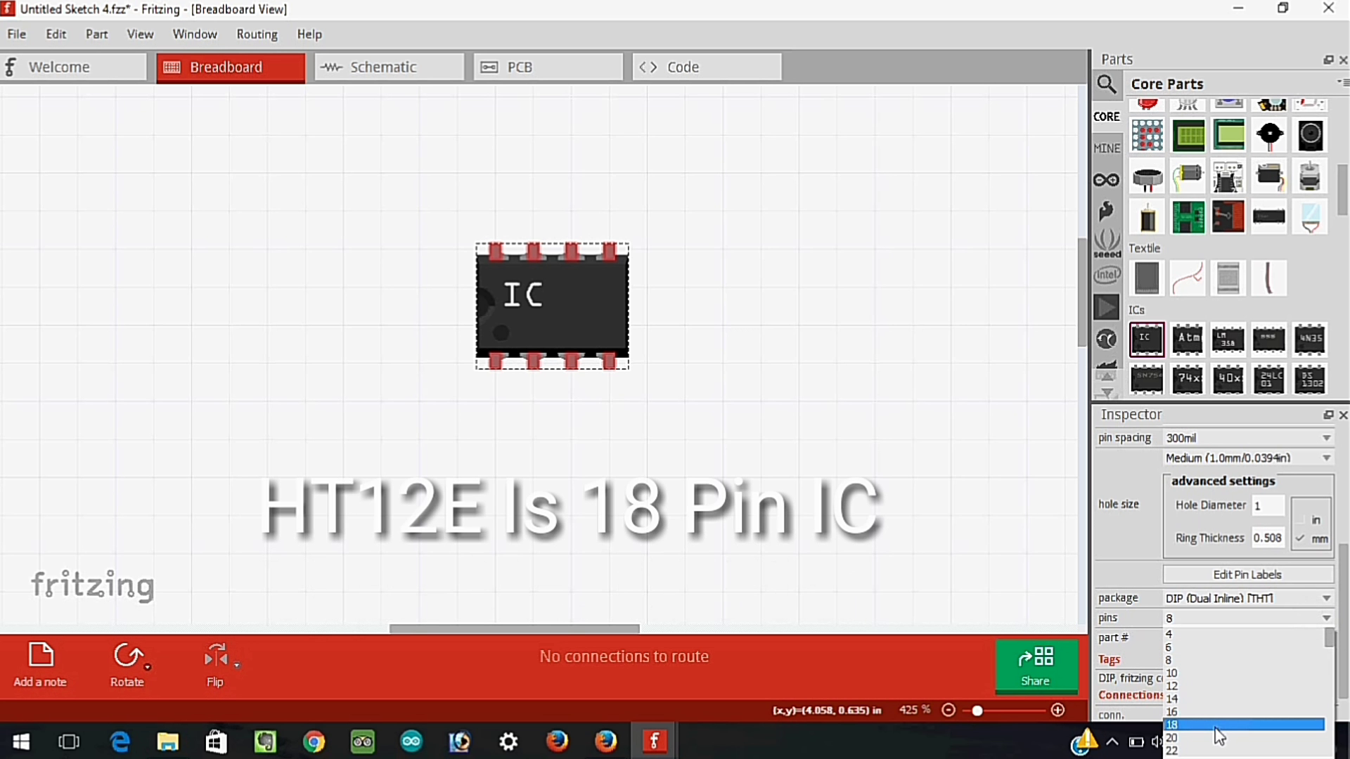 Fritzing Part Editor .... Making of HT12E IC : 8 Steps - Instructables