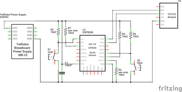 Esp 12f Esp8266 Module Minimal Breadboard For Flashing 11 Steps